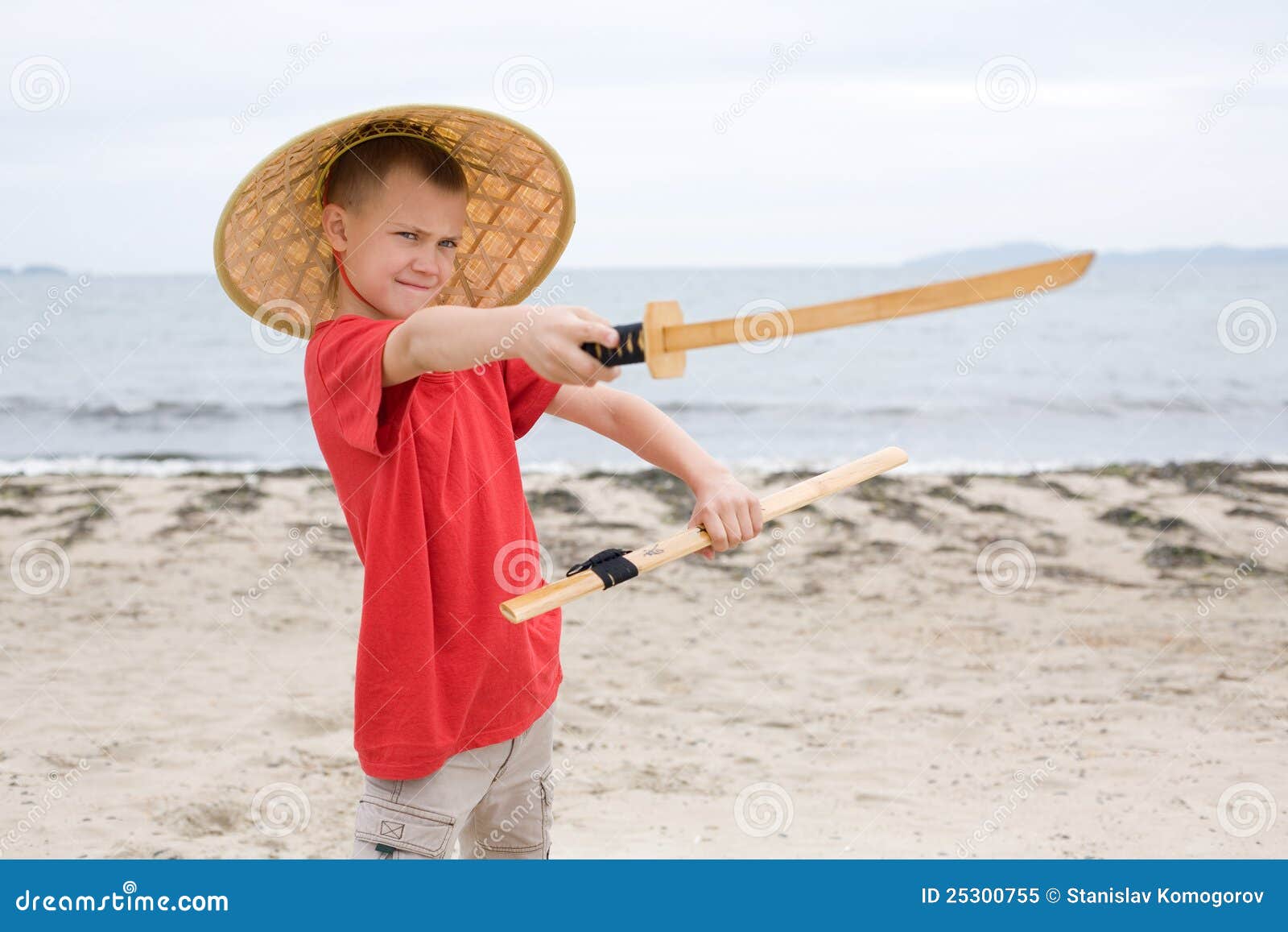 Boy Plays with a Samurai Sword Stock Image - Image of china, fighter ...