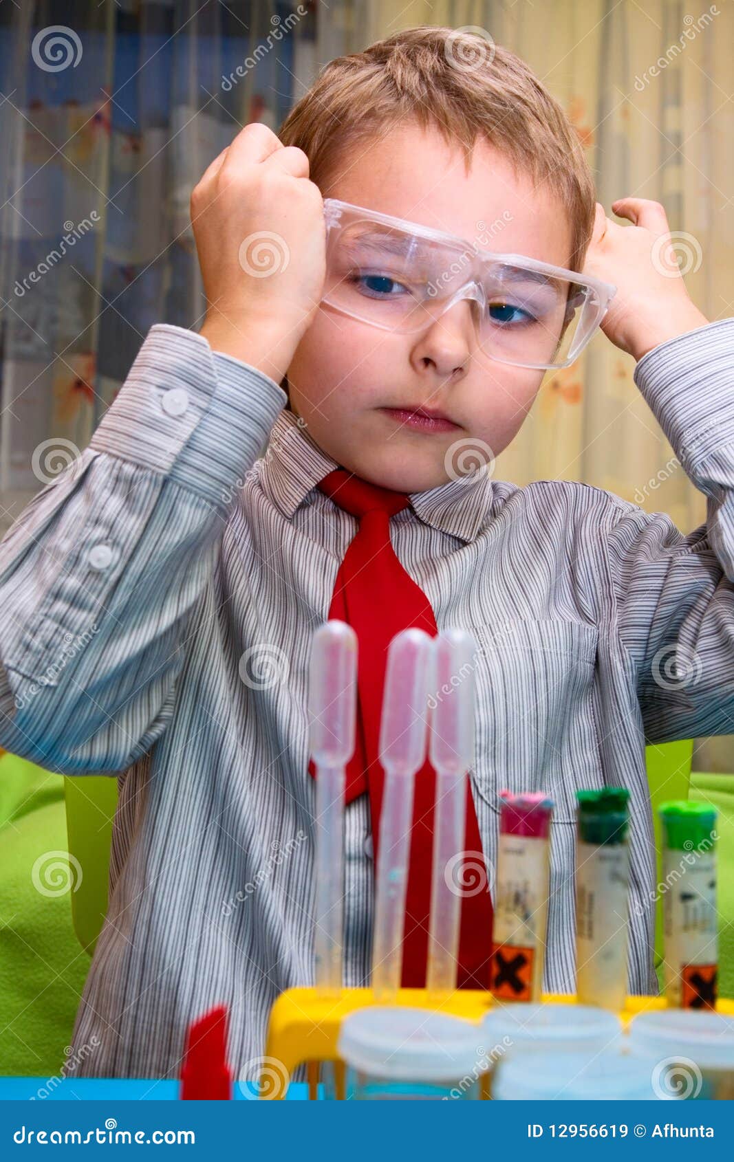 A Boy Plays in the Scientist Chemist Stock Image - Image of game ...