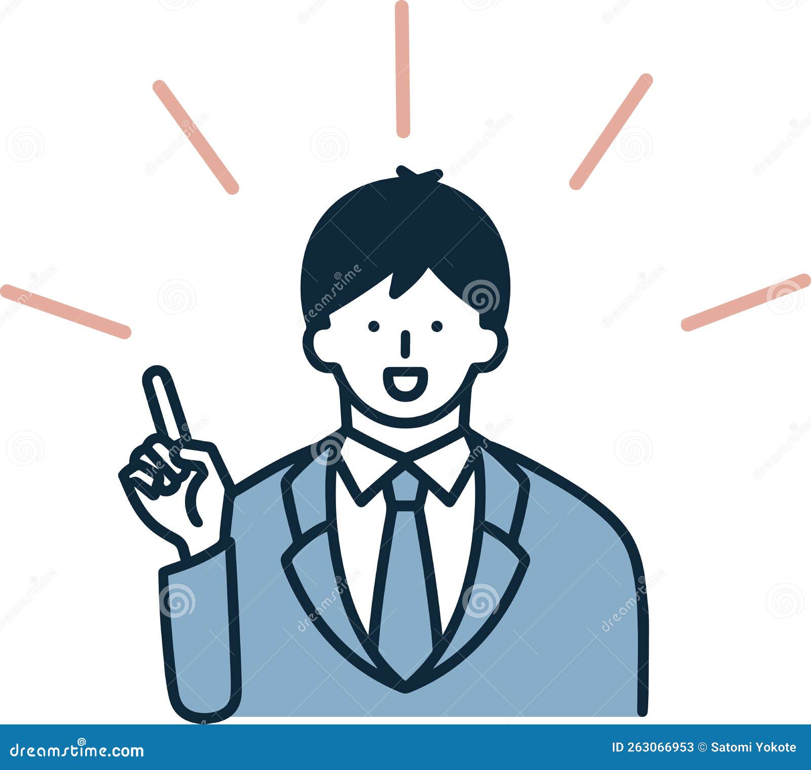 Boy pointing finger Simple stock illustration. Illustration of vector ...