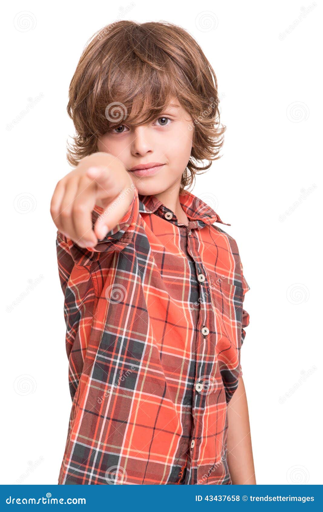 Boy pointing front stock photo. Image of smile, casual - 43437658