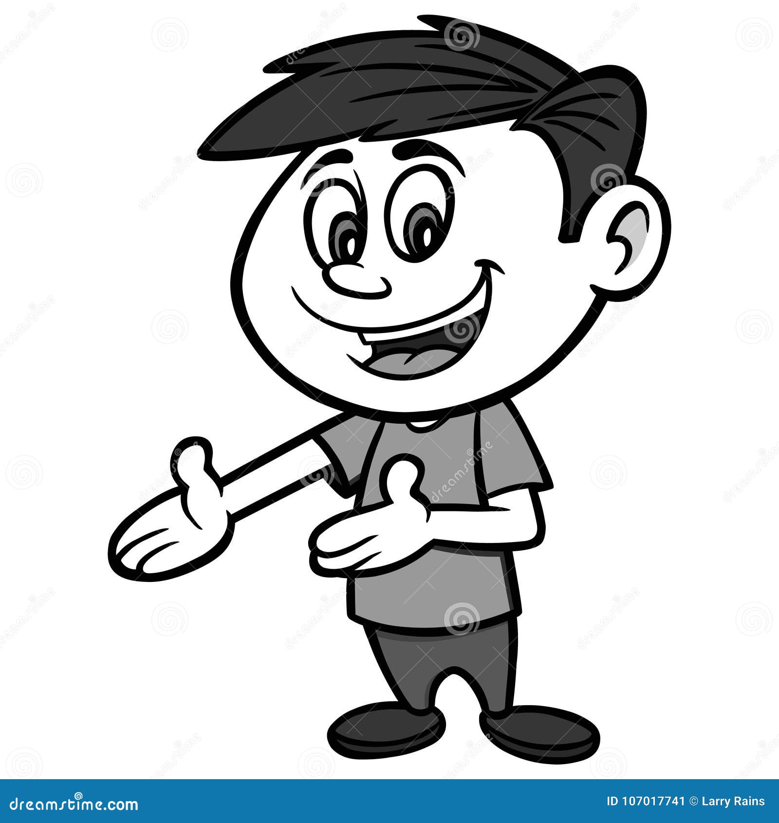 Boy Pointing Illustration stock vector. Illustration of education ...