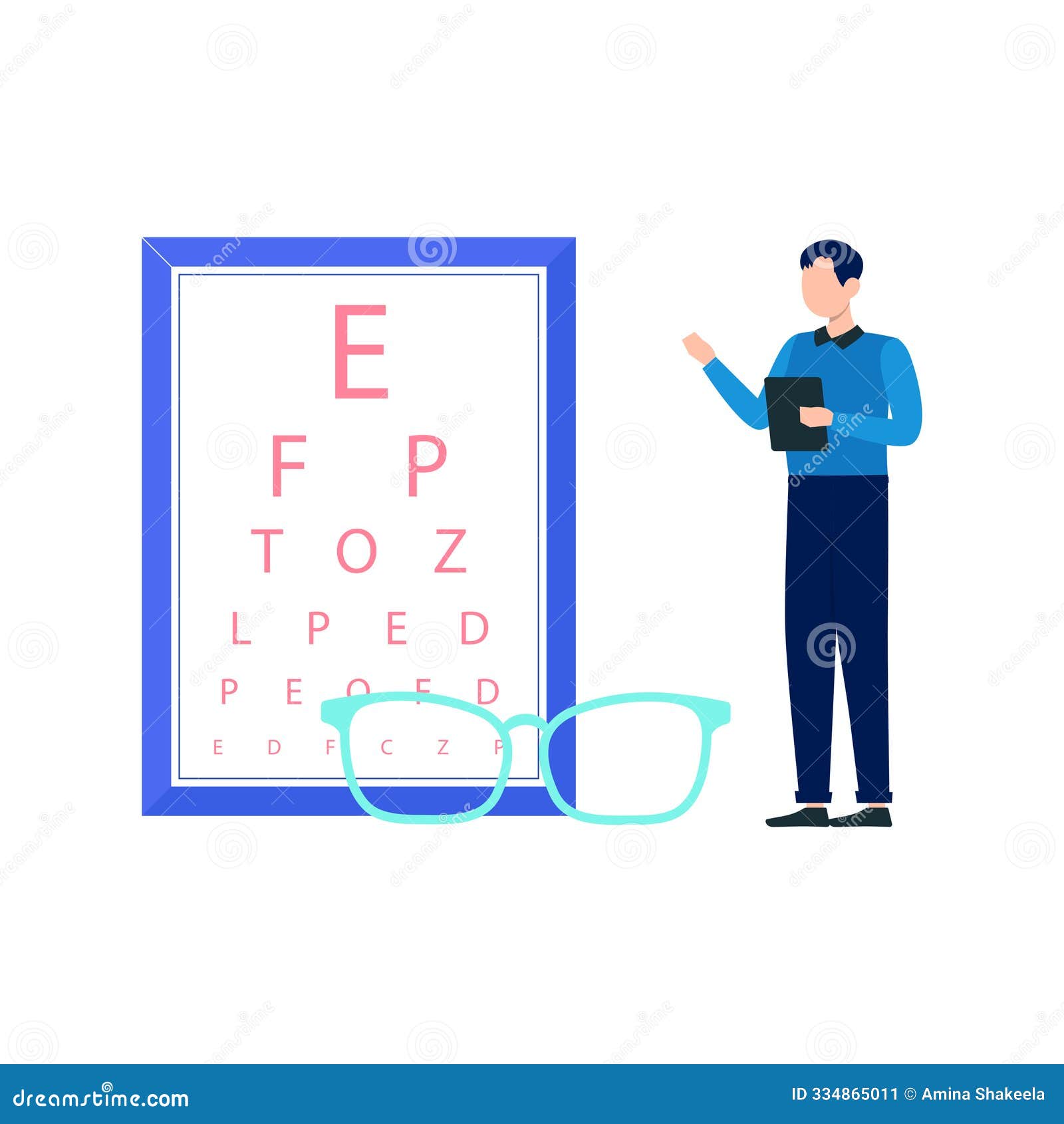 Snellen Chart Template. Table With Letters For An Ophthalmologist Test ...