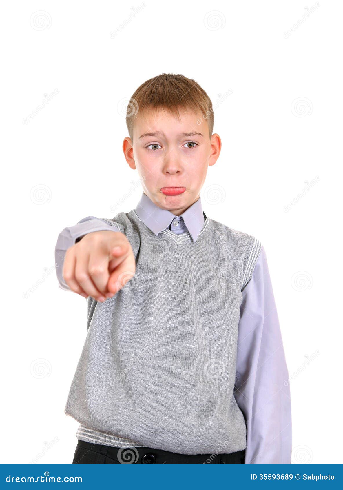 Boy Pointing at You stock image. Image of view, college - 35593689