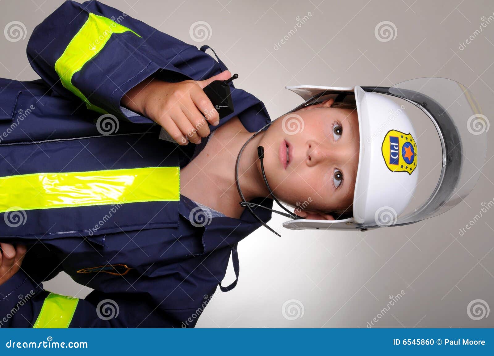 Boy in policeman Costume stock photo. Image of child, young - 6545860