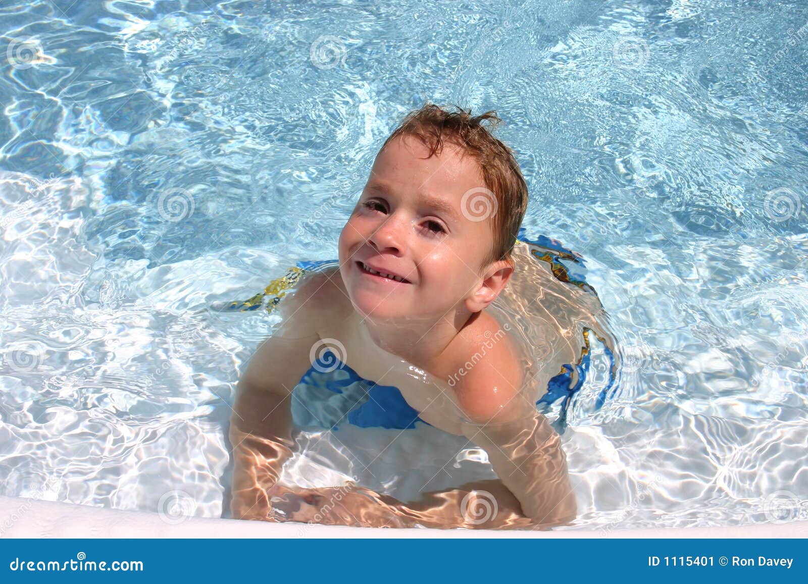 Boy in pool stock image. Image of vacation, swim, water - 1115401