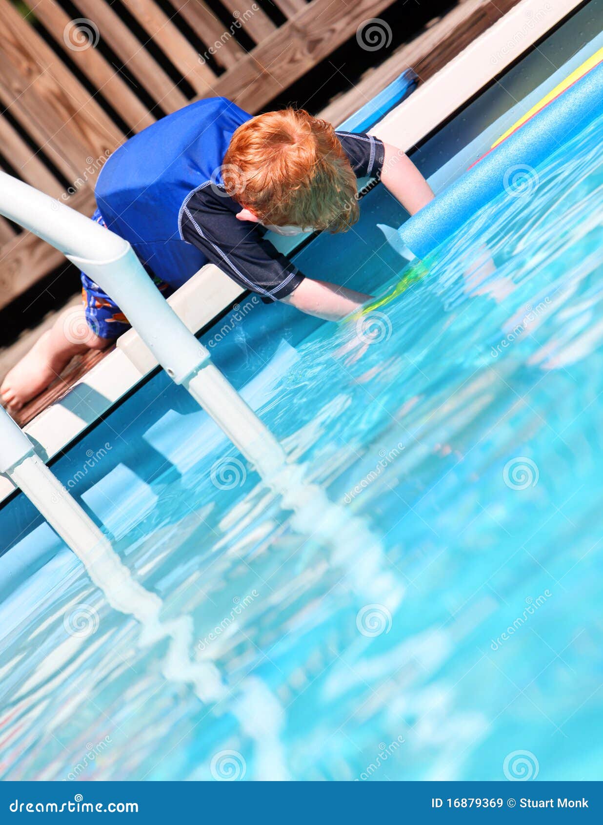 Boy by pool stock image. Image of head, male, tired, pool - 16879369