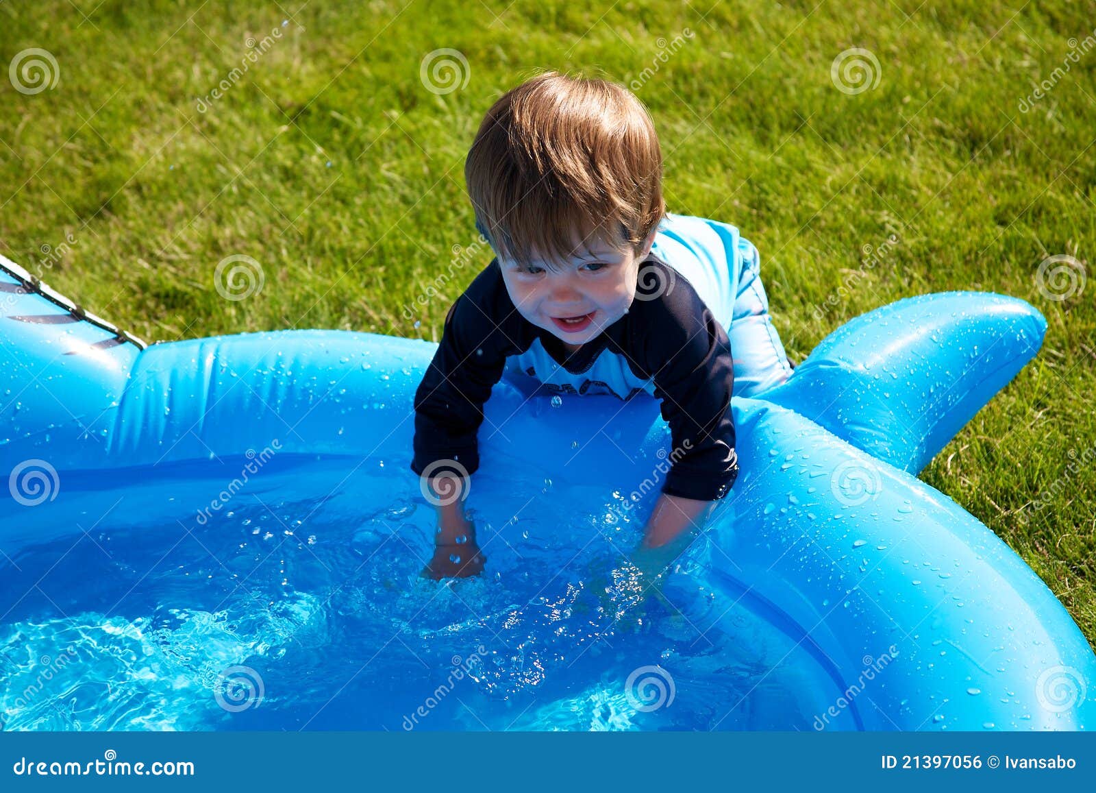 Boy in pool stock photo. Image of cute, smile, child - 21397056
