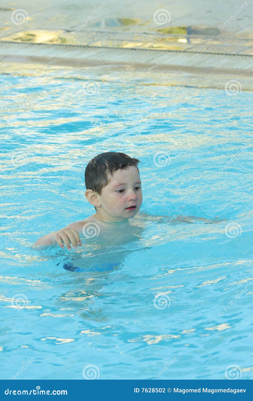 Boy in pool stock photo. Image of child, pool, leisure - 7628502