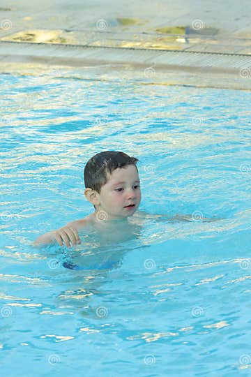 Boy in pool stock photo. Image of child, pool, leisure - 7628502