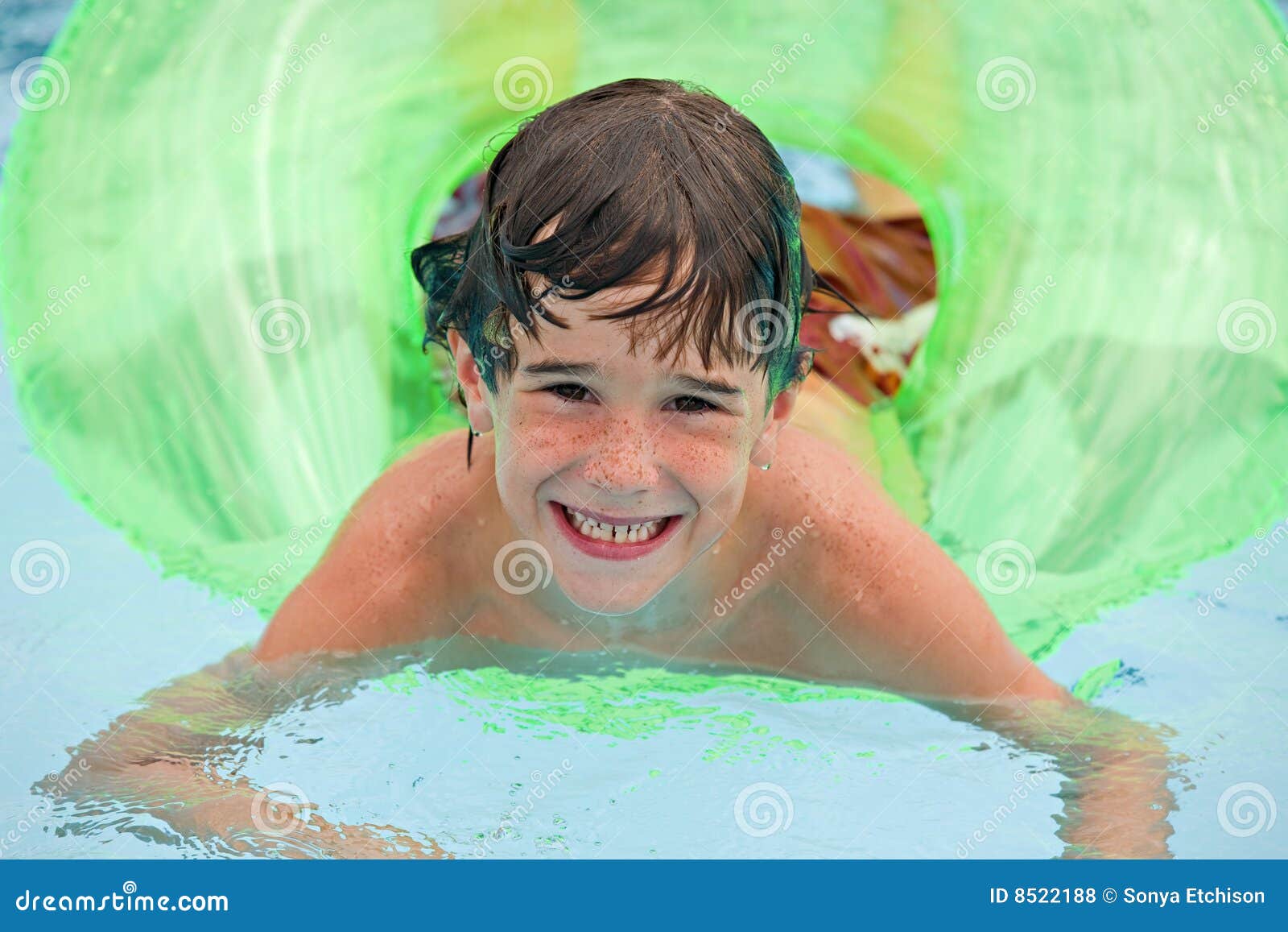Boy at the Pool stock photo. Image of happiness, grinning - 8522188