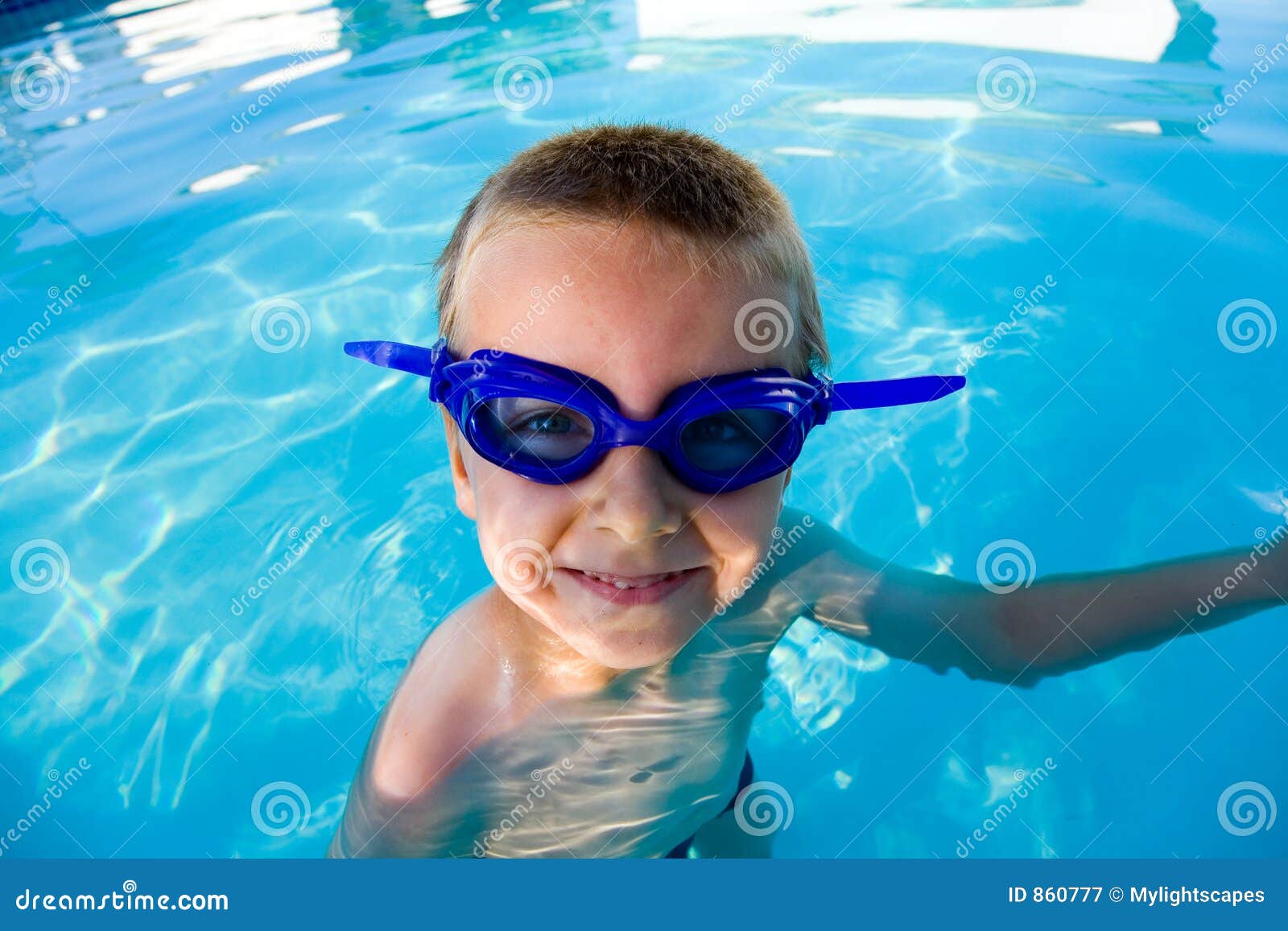 Boy in the pool stock image. Image of face, aqua, cute - 860777