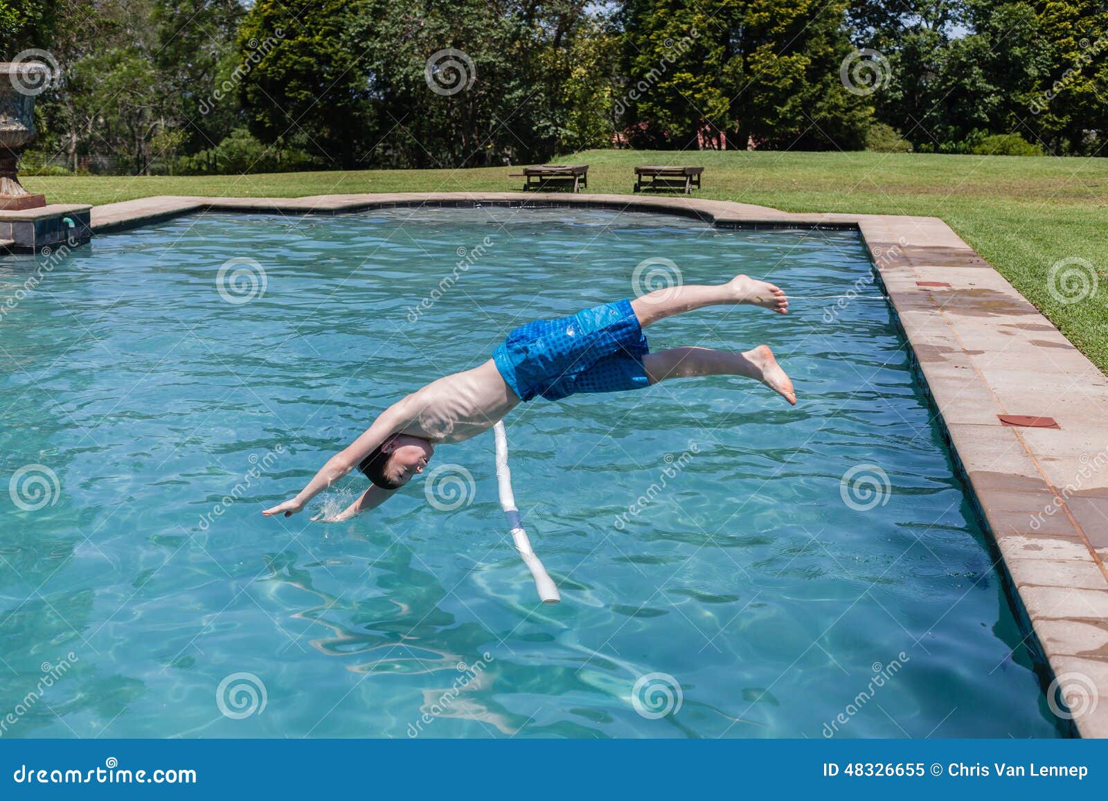 Boy Pool Diving stock image. Image of swimming, water - 48326655