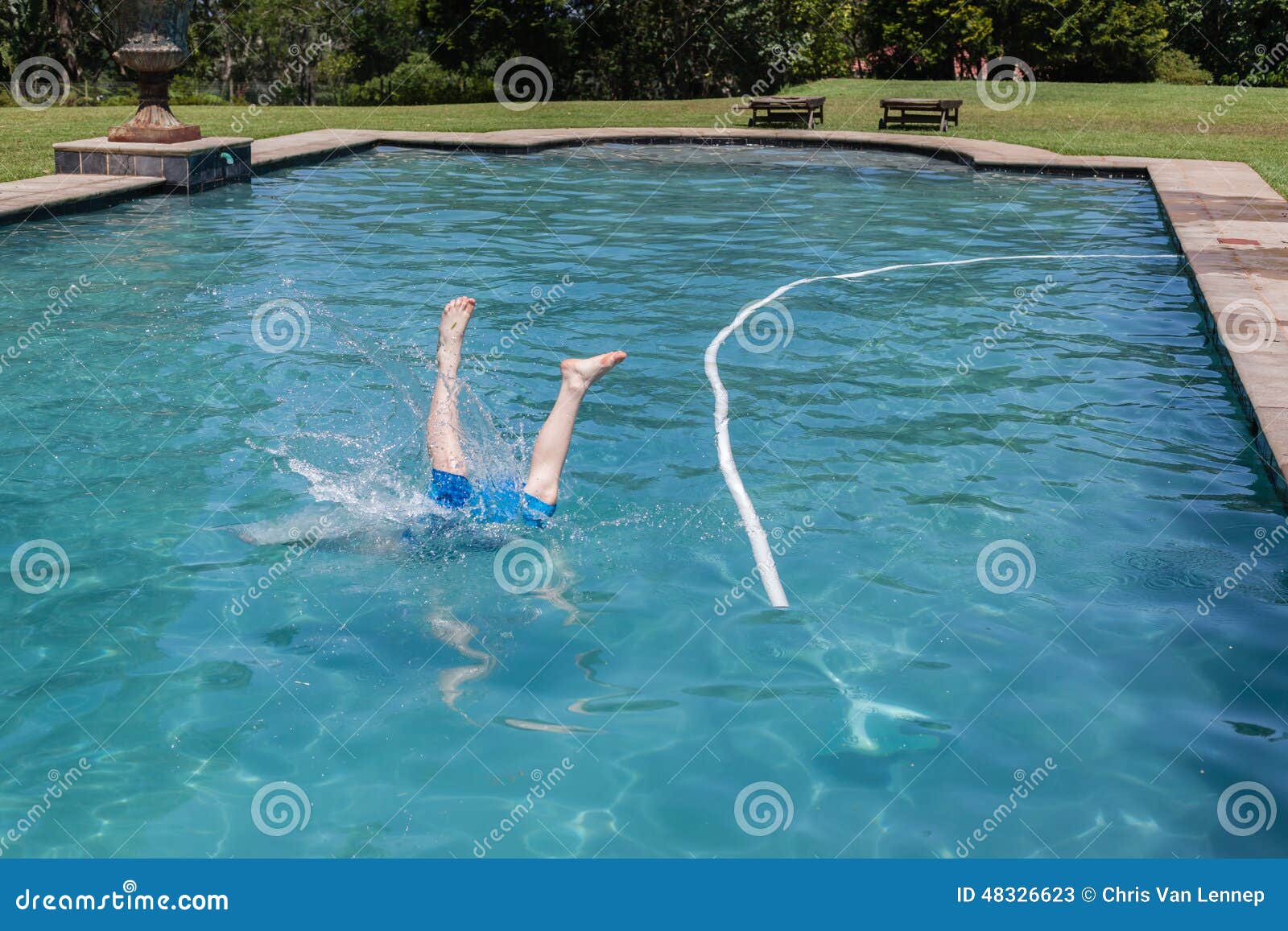 Boy Pool Jumping stock image. Image of water, pool, summer - 48326623