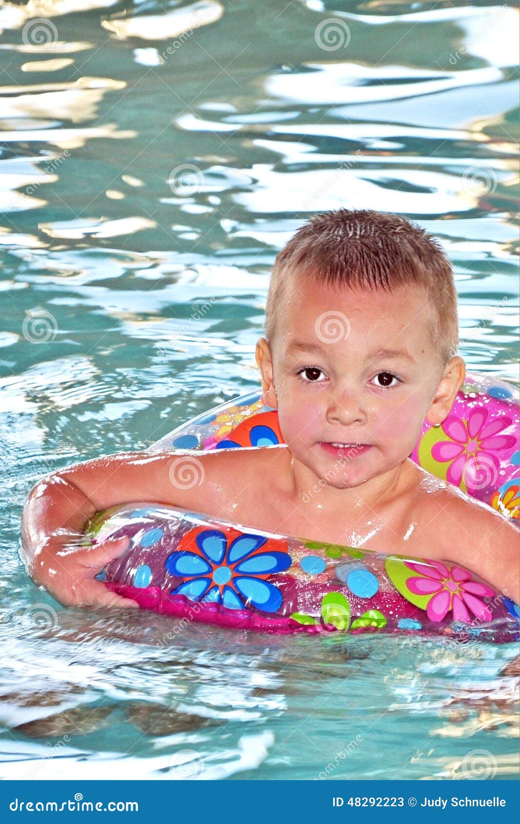 Boy in Pool 2 stock image. Image of entertainment, float - 48292223