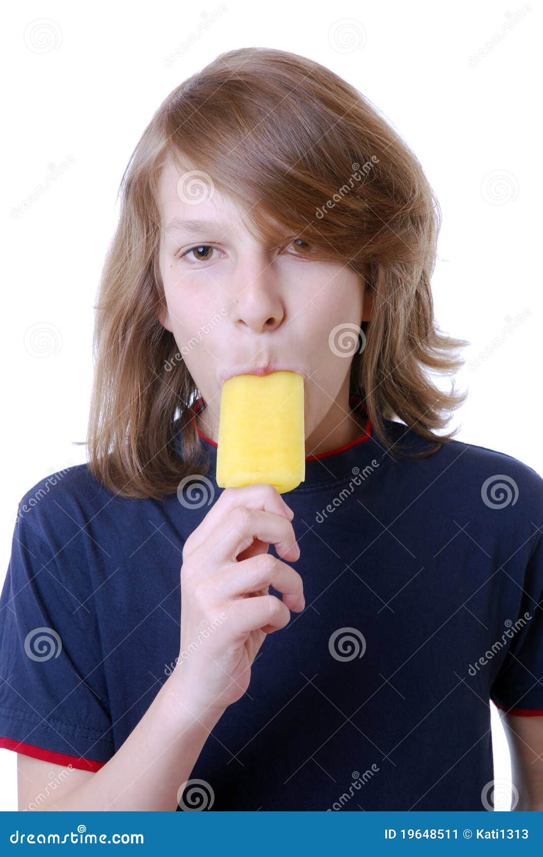 Boy with popsicle stock image. Image of caucasian, tasty - 19648511