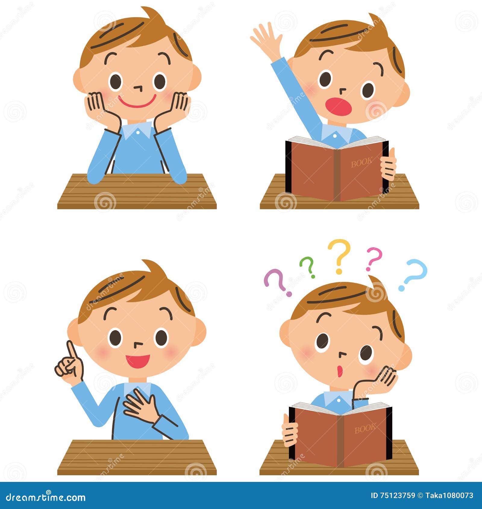 Boy pose stock vector. Illustration of expression, answer - 75123759