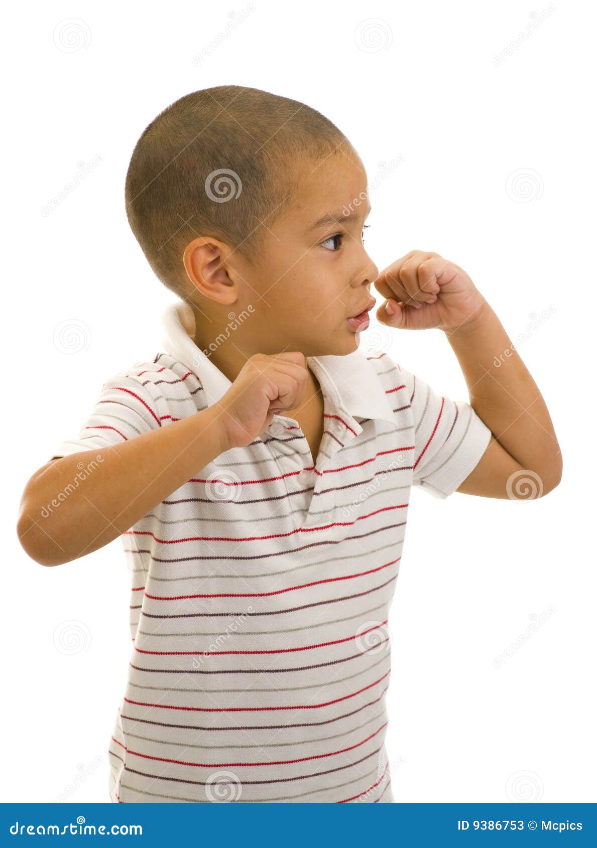Boy Posing As A Boxer Picture. Image: 9386753