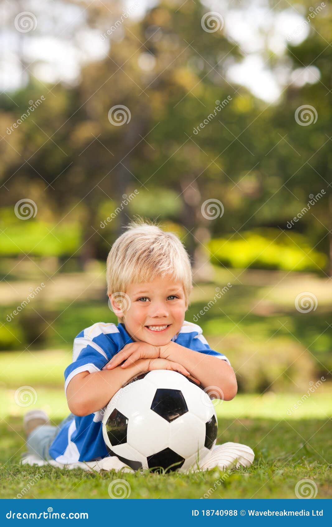 Boy Posing with His Ball in the Park Stock Photo - Image of innocent ...