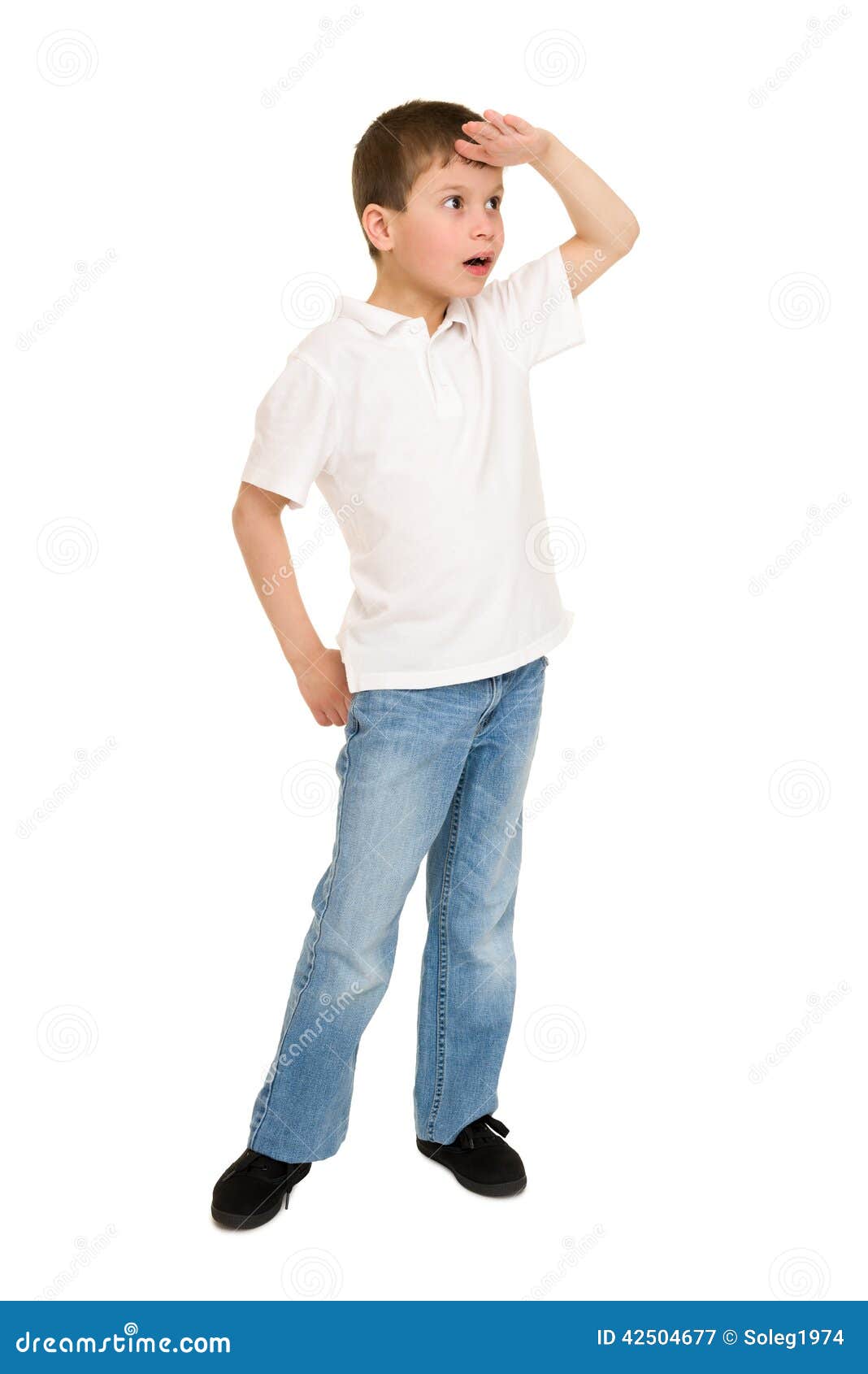 Boy posing on white stock image. Image of face, happy - 42504677