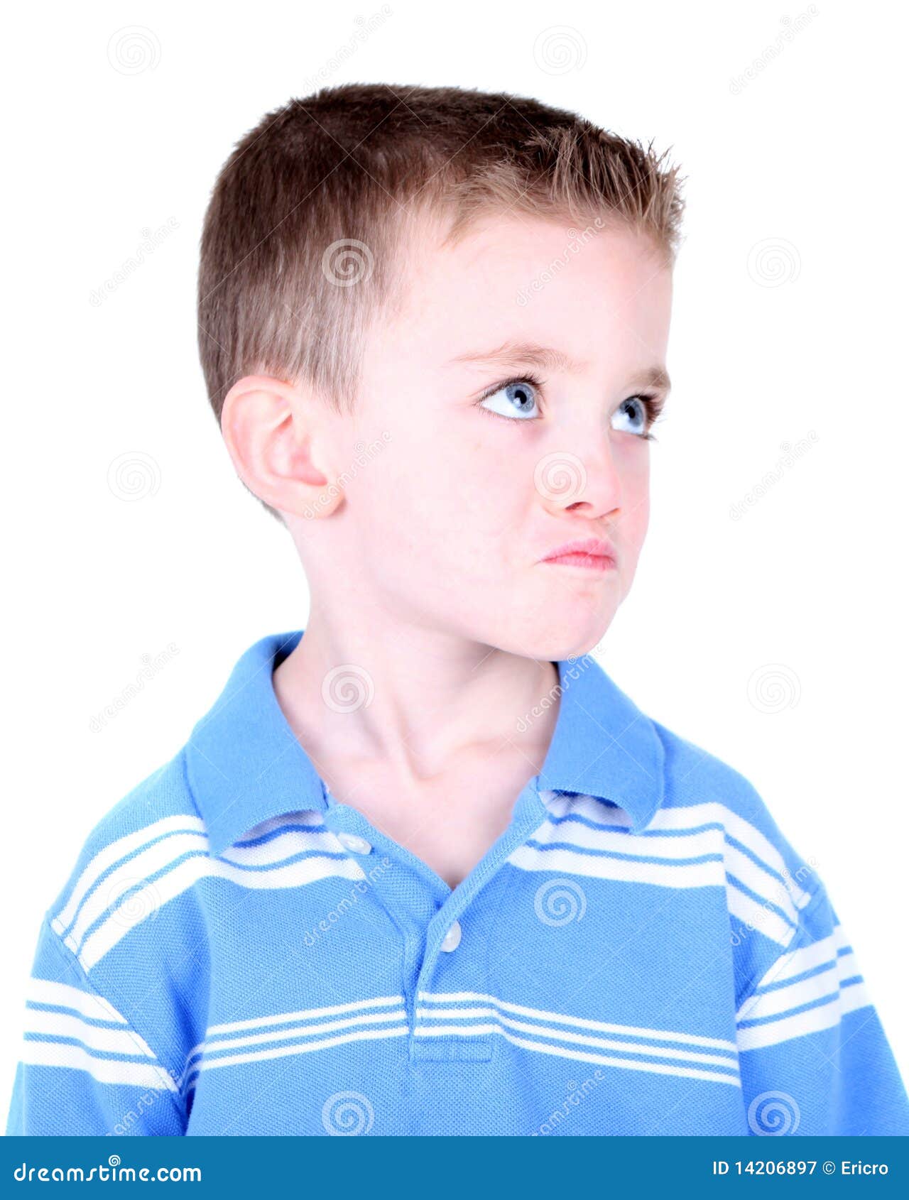 Boy with pout on his face stock image. Image of spiky - 14206897