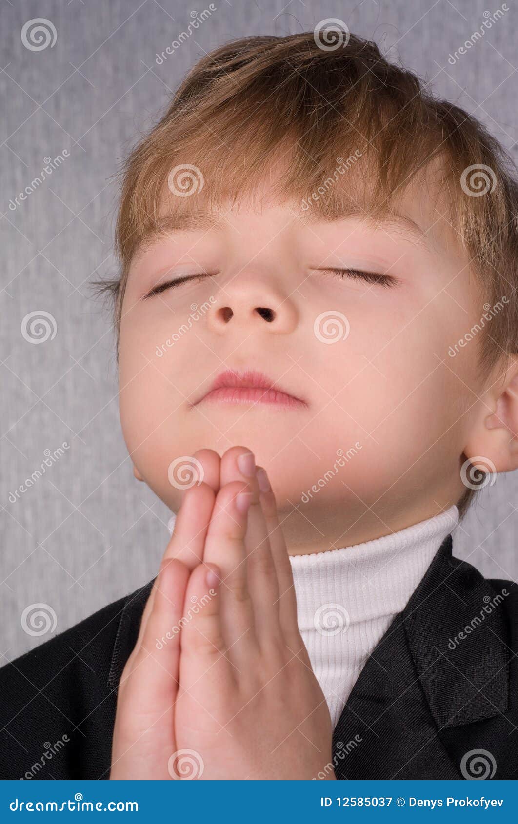 Boy praying stock image. Image of human, communion, hair - 12585037