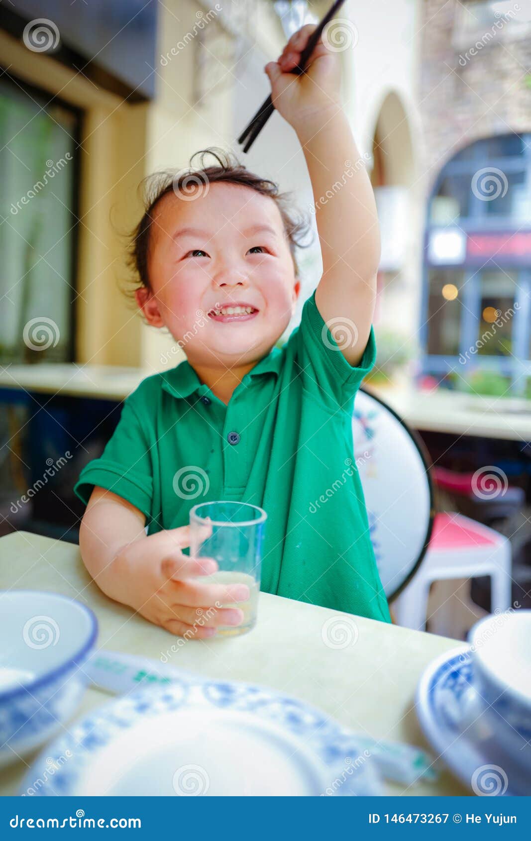 Boy prepare to have lunch stock image. Image of prepare - 146473267