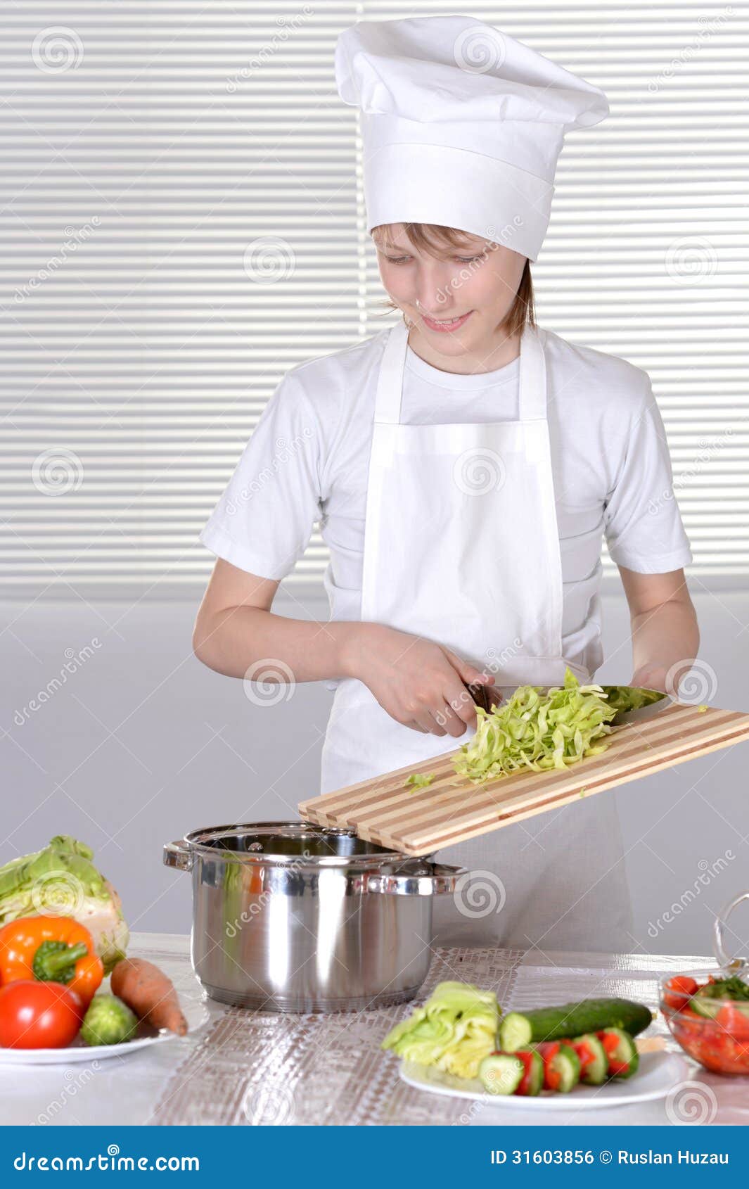 Boy preparing meals stock photo. Image of caucasian, soup - 31603856