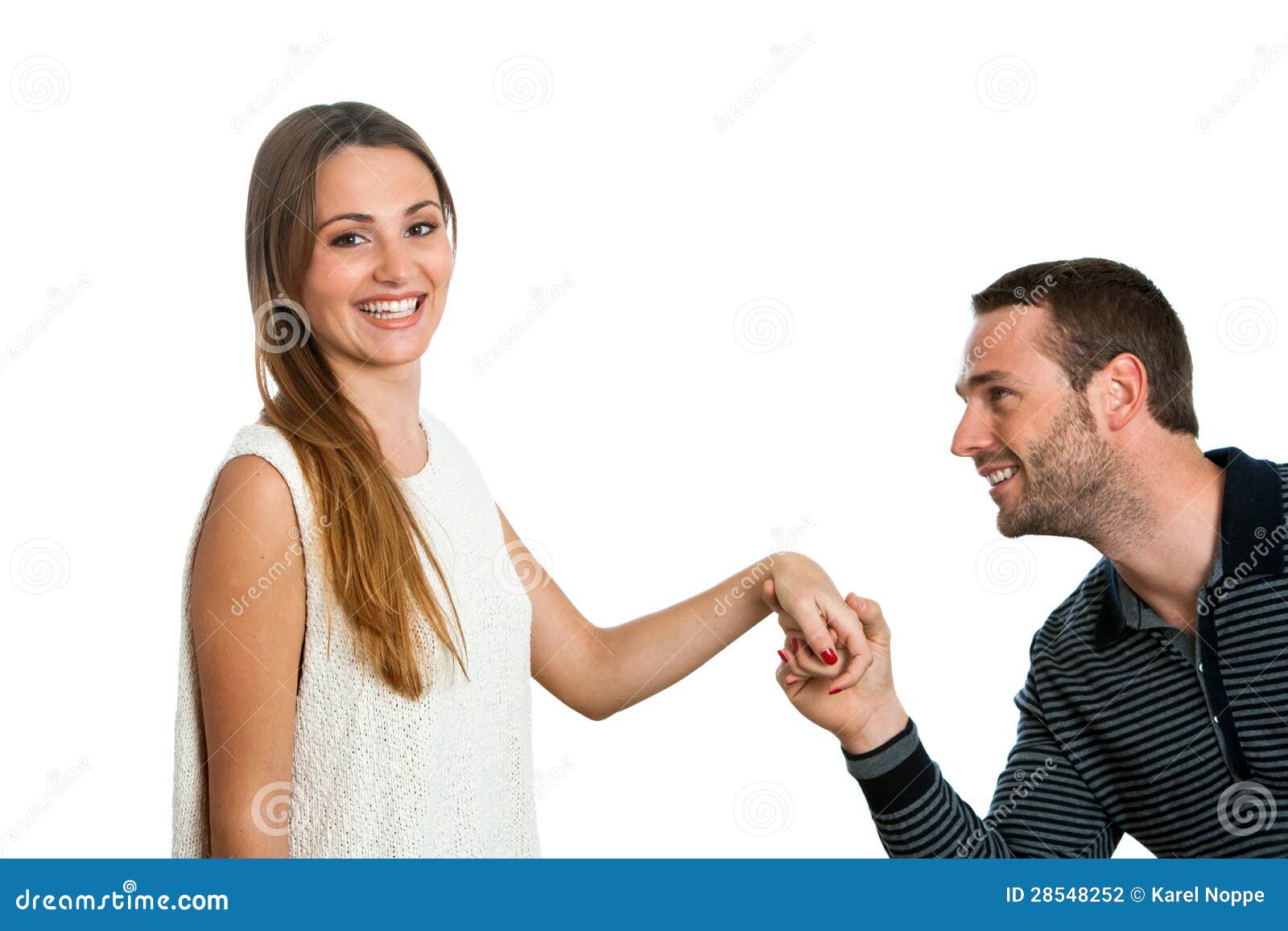 Boy Proposing To Girlfriend. Stock Photo - Image of beautiful ...