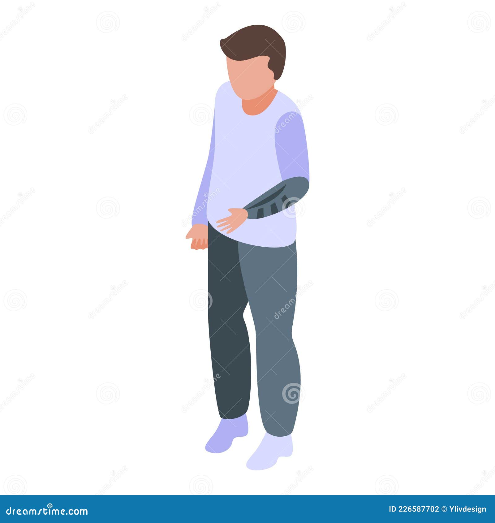 Boy Prosthetic Hand Icon Isometric Vector. Doctor Amputation Stock ...
