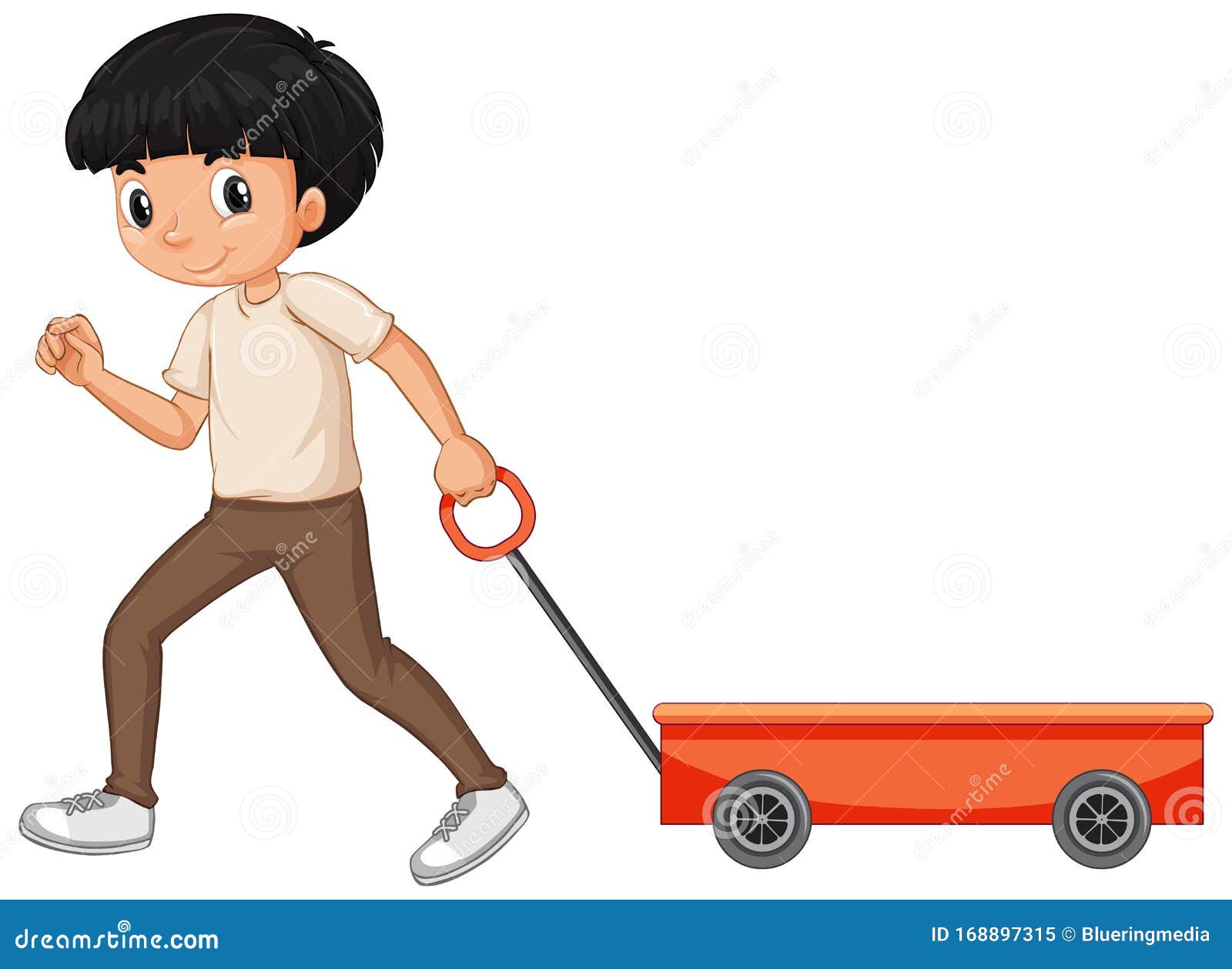 Boy Cartoon Pulling Wagon Stock Illustrations – 34 Boy Cartoon Pulling ...