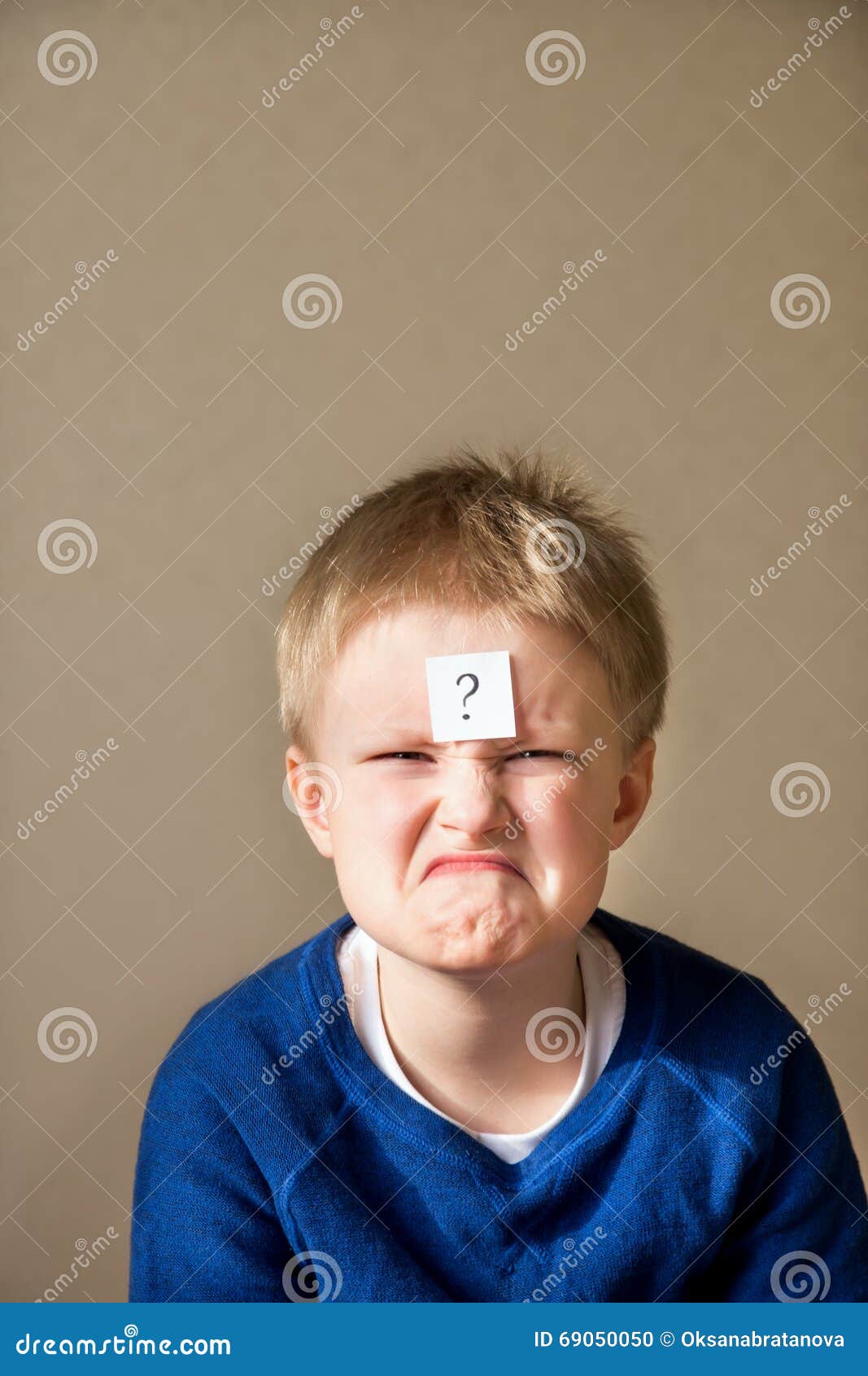 Boy with question mark stock photo. Image of head, people - 69050050