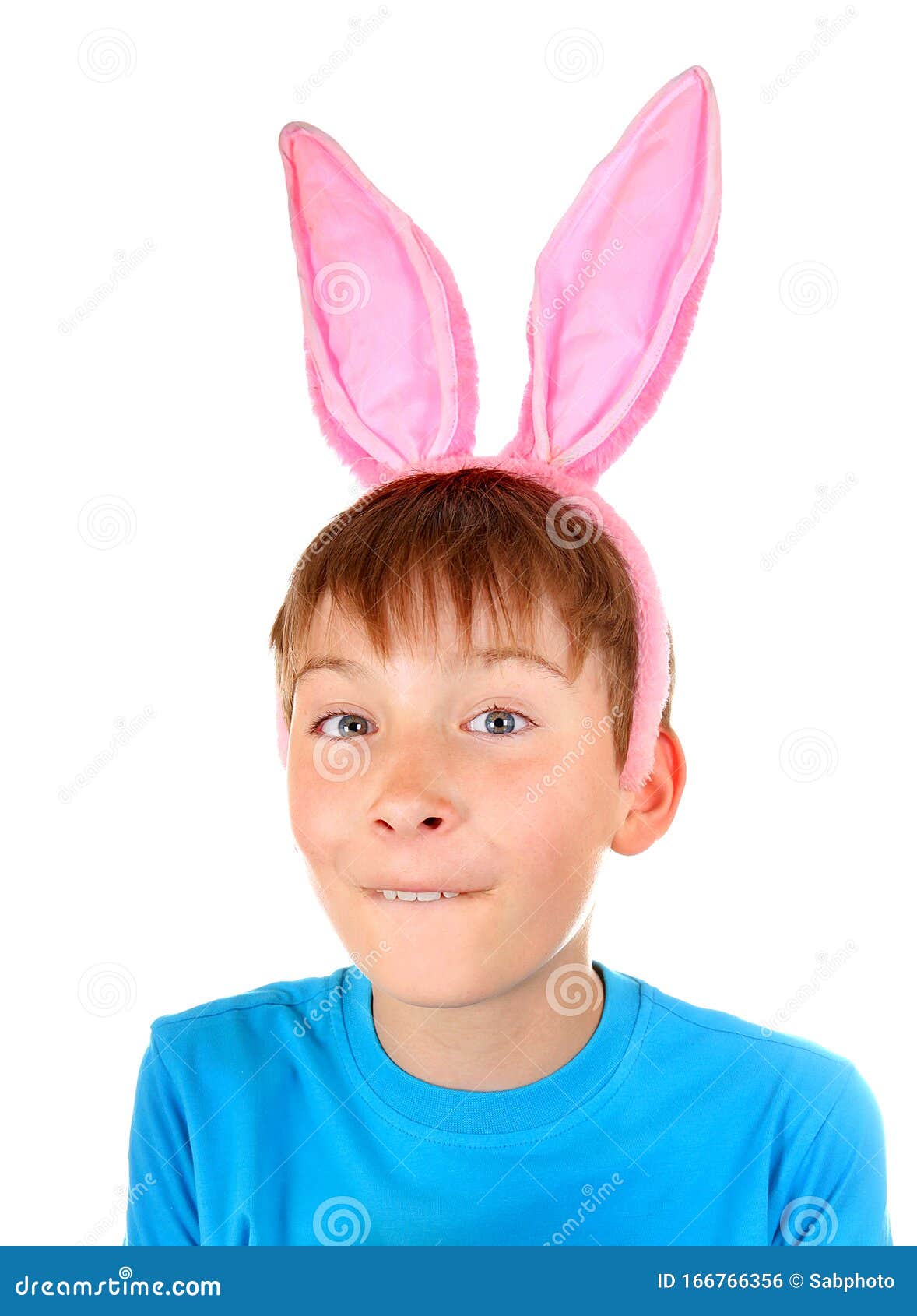 Boy with a Rabbit Ears stock photo. Image of costume - 166766356