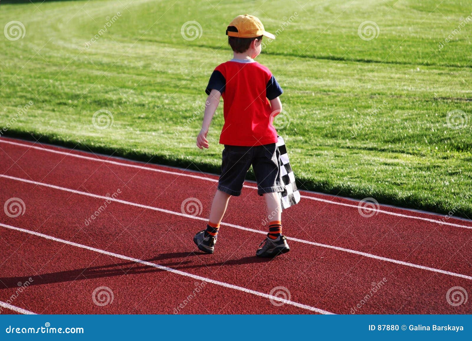 Boy on a racetrack stock photo. Image of conceptual, children - 87880