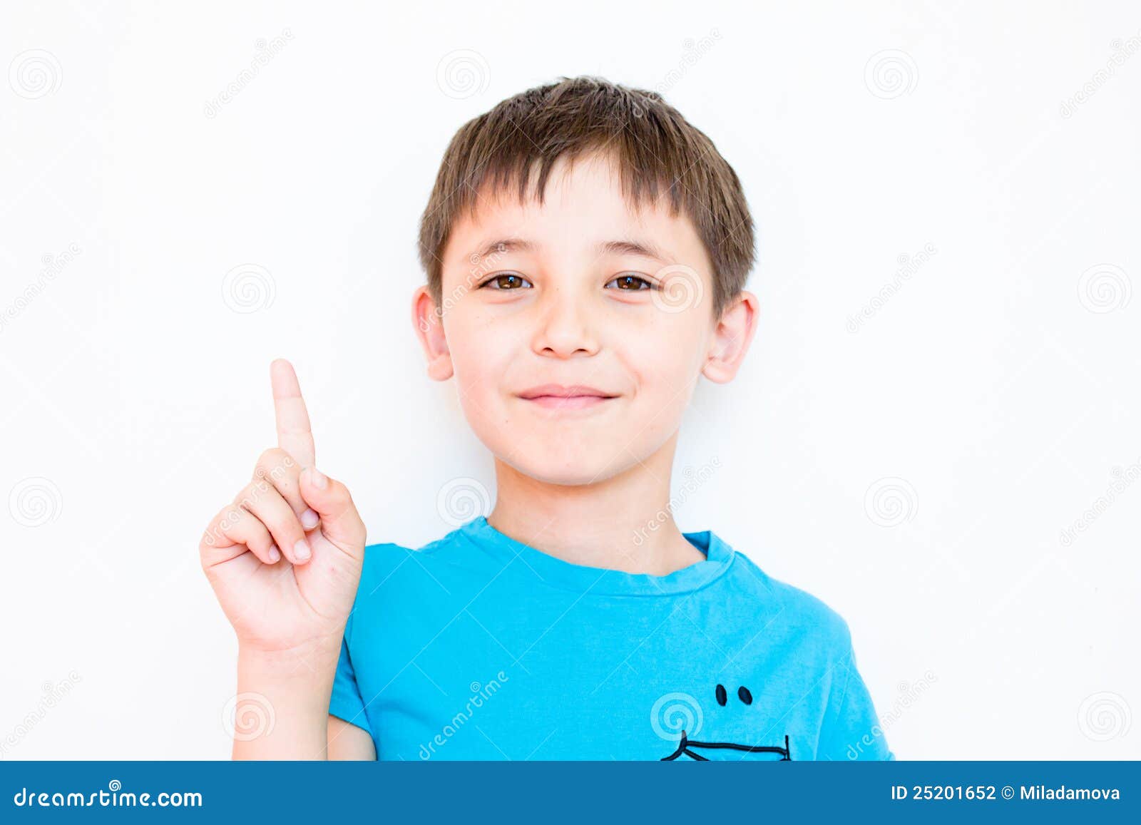 Boy Raised His Index Finger Stock Photo - Image of finger, person: 25201652