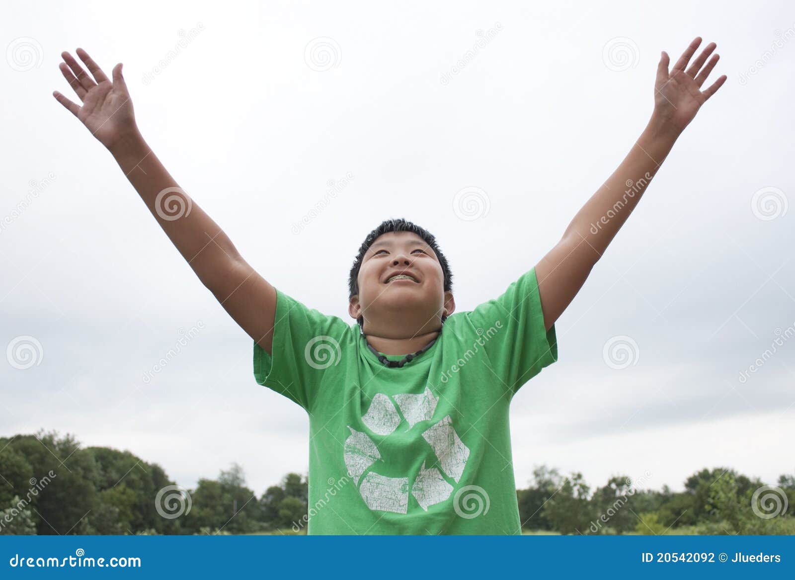 Boy Reaching for the Skies stock photo. Image of nature - 20542092