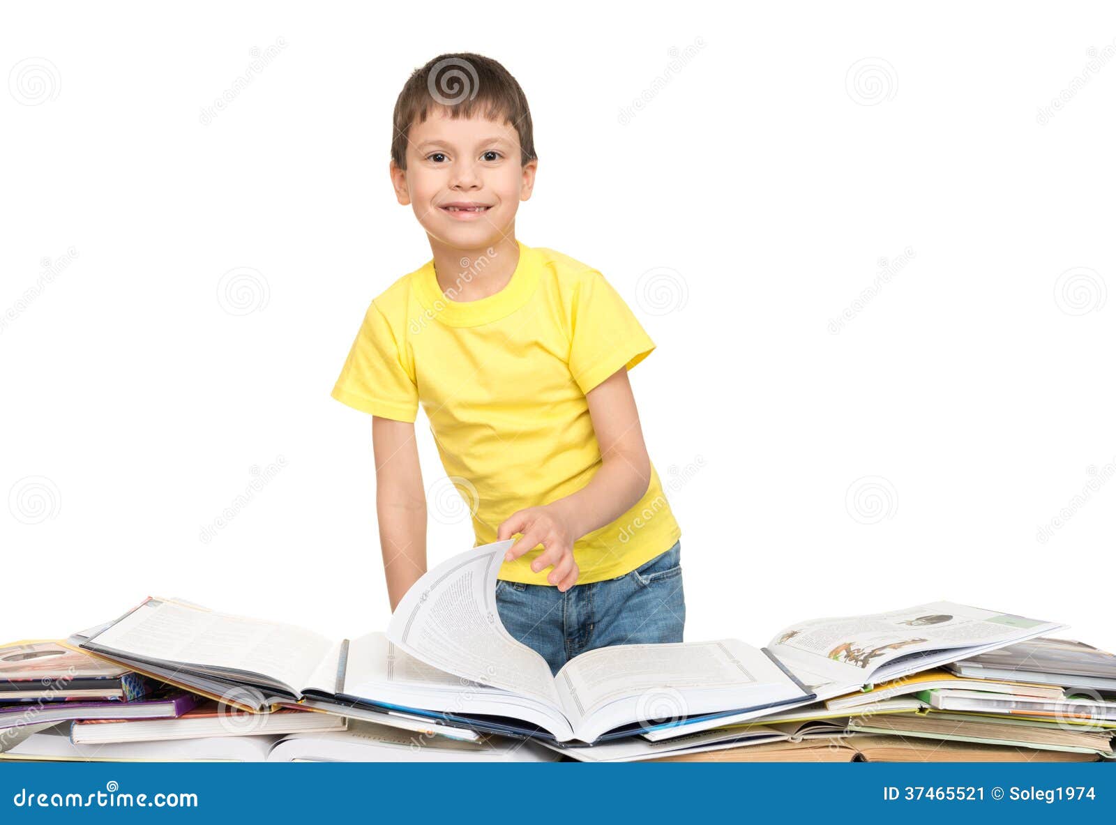 Boy read a book stock image. Image of invent, emotion - 37465521