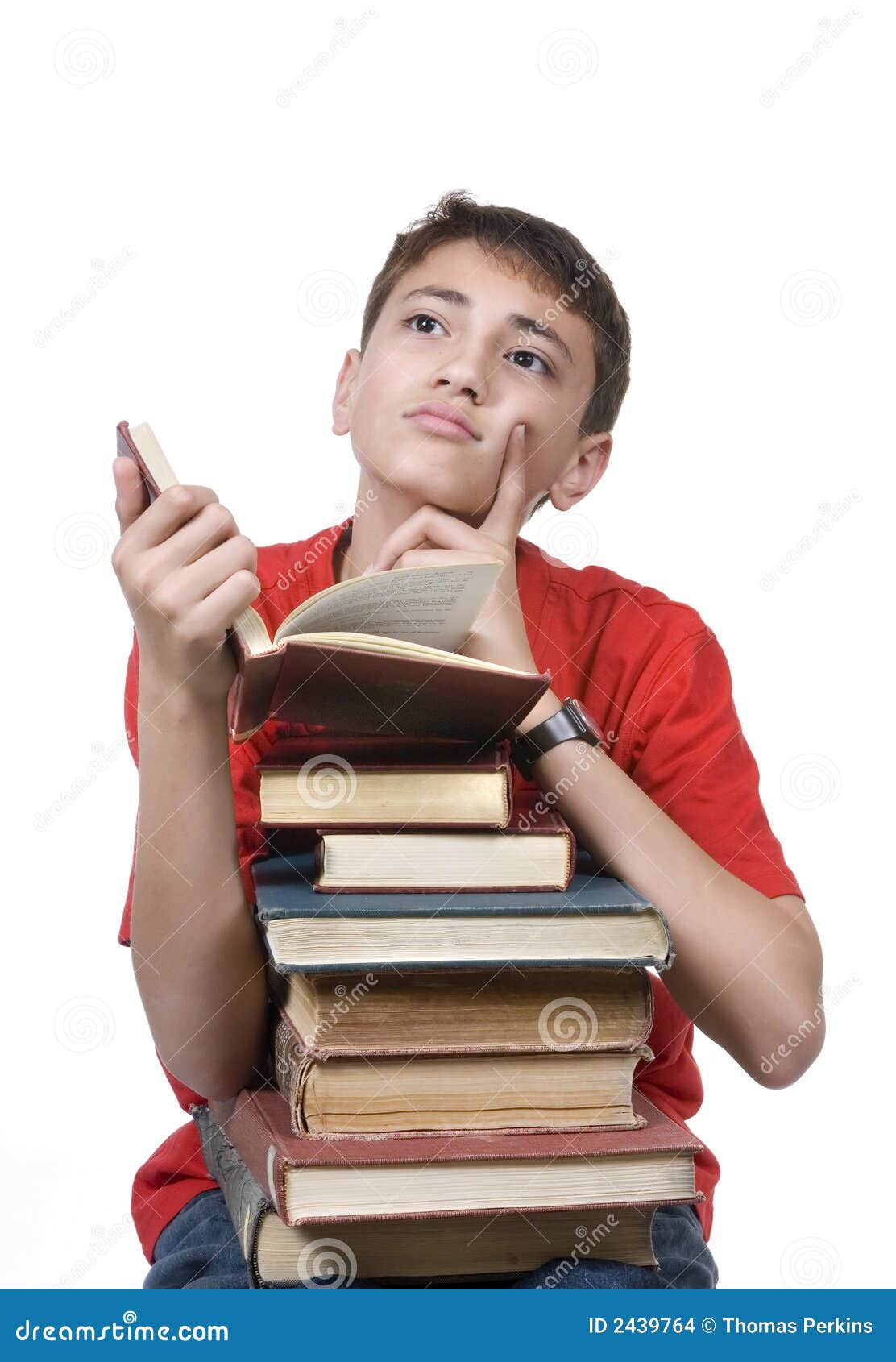 Boy Reading stock photo. Image of creative, childhood - 2439764