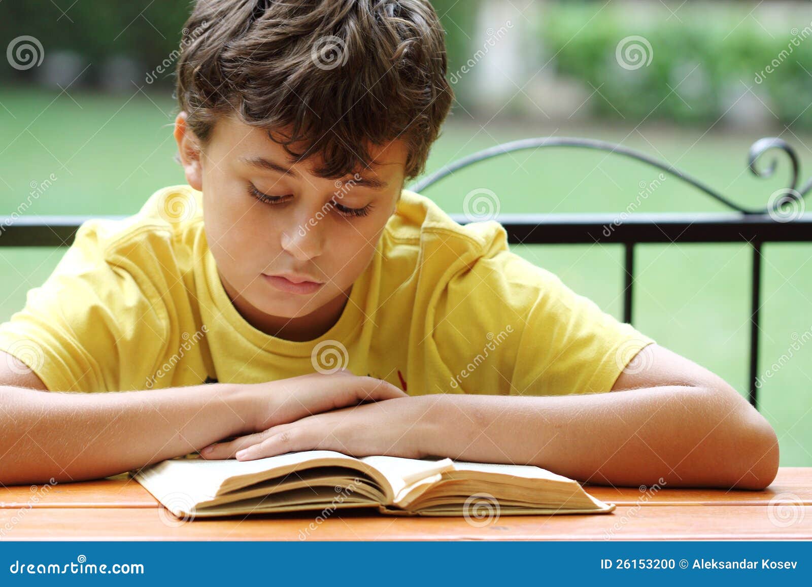 Boy reading stock photo. Image of teenager, pupil, white - 26153200