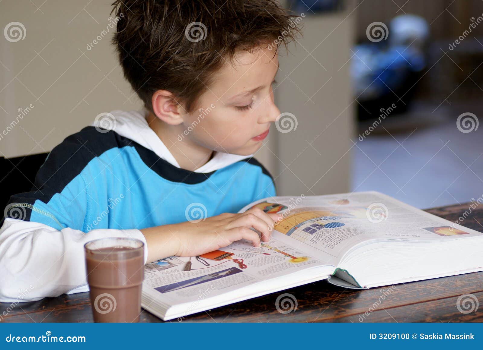 Boy reading. stock photo. Image of nose, book, face, mouth - 3209100