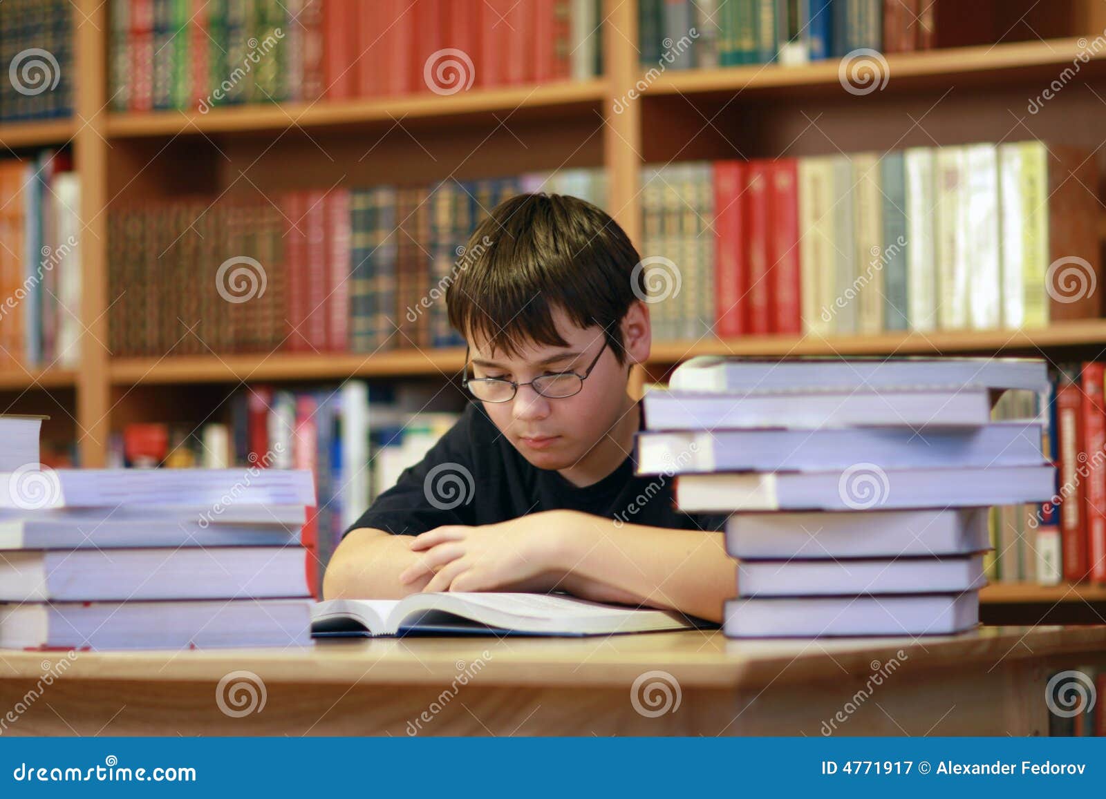 Boy reading stock image. Image of school, intelligence - 4771917