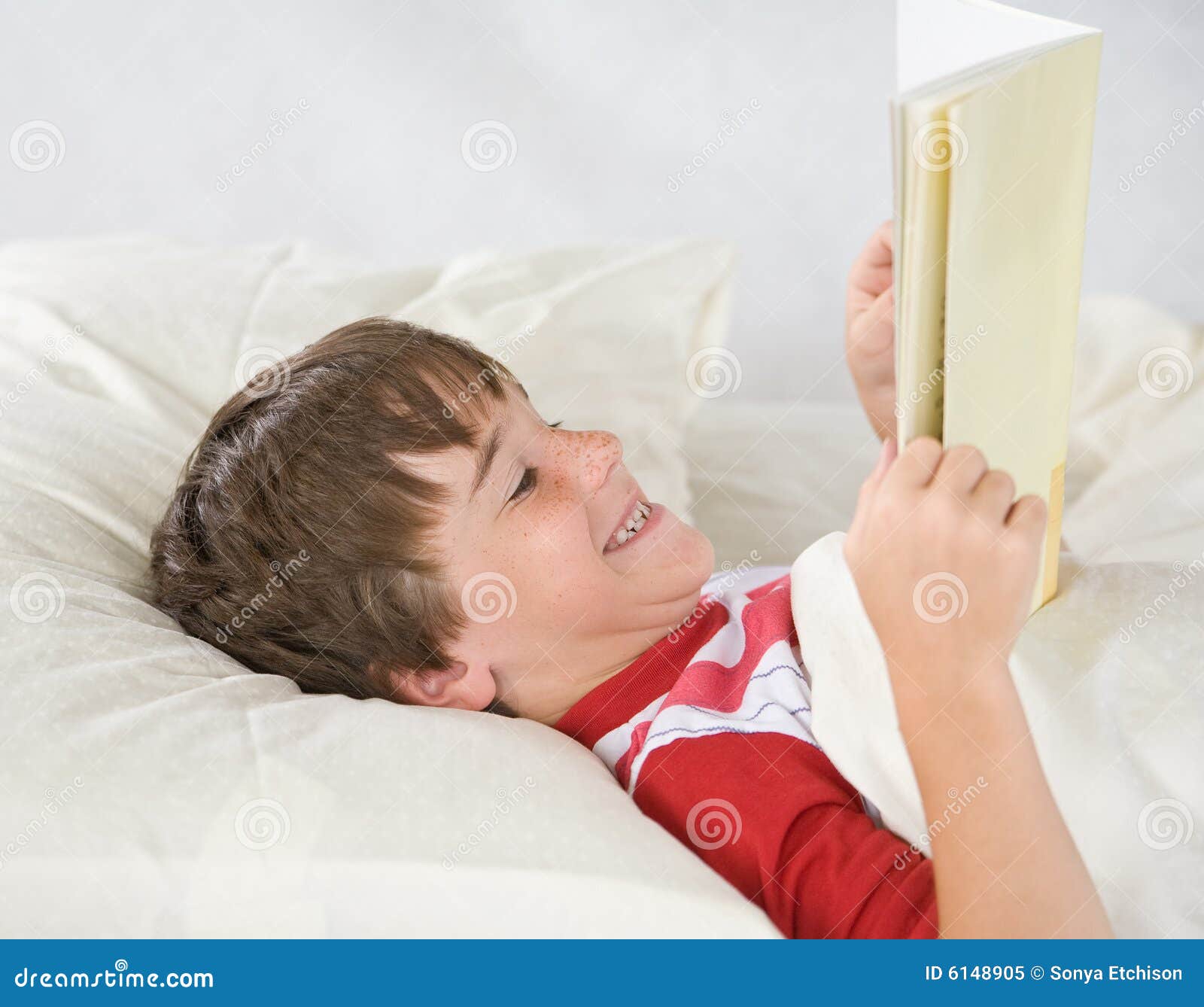 Boy Reading stock image. Image of kids, handsome, bedtime - 6148905