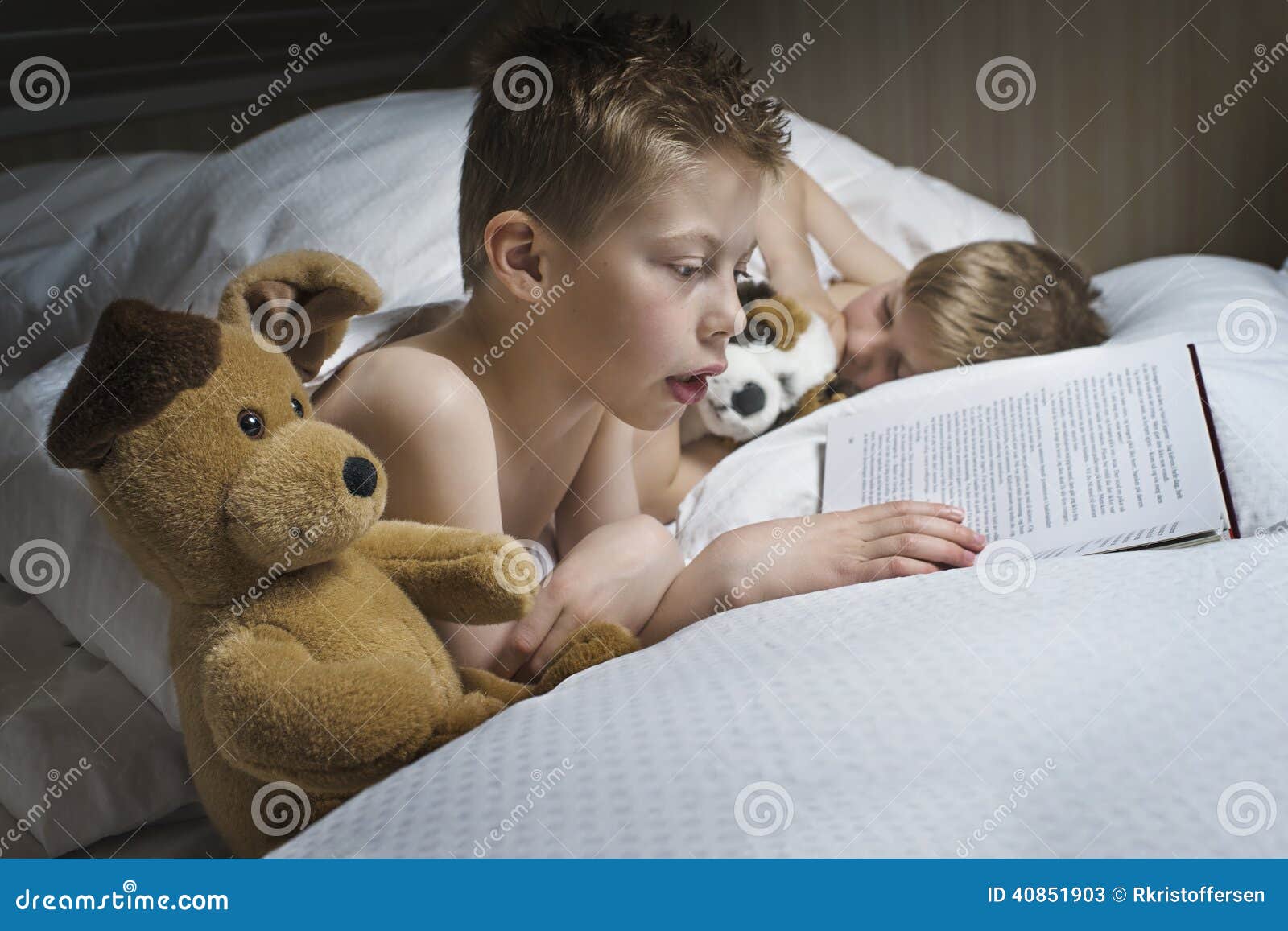 Boy reading bedtime story stock image. Image of indoors - 40851903