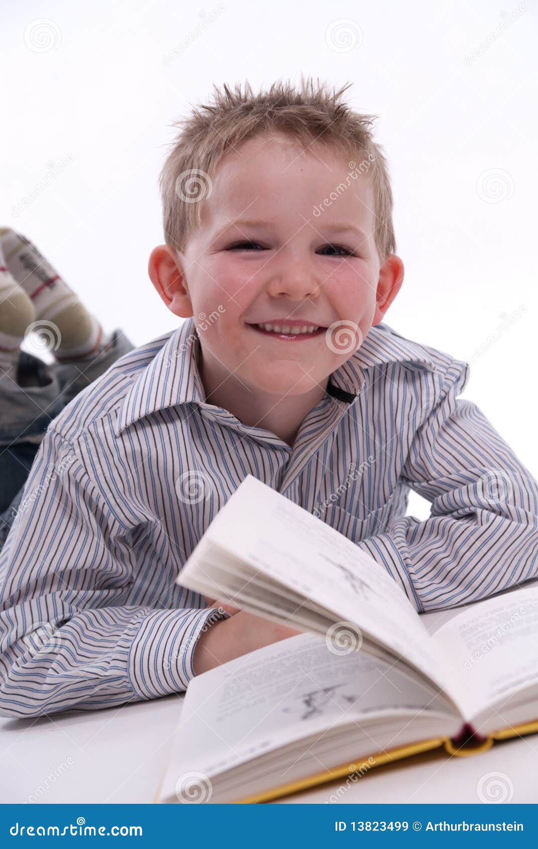 Boy Reading A Book Picture. Image: 13823499