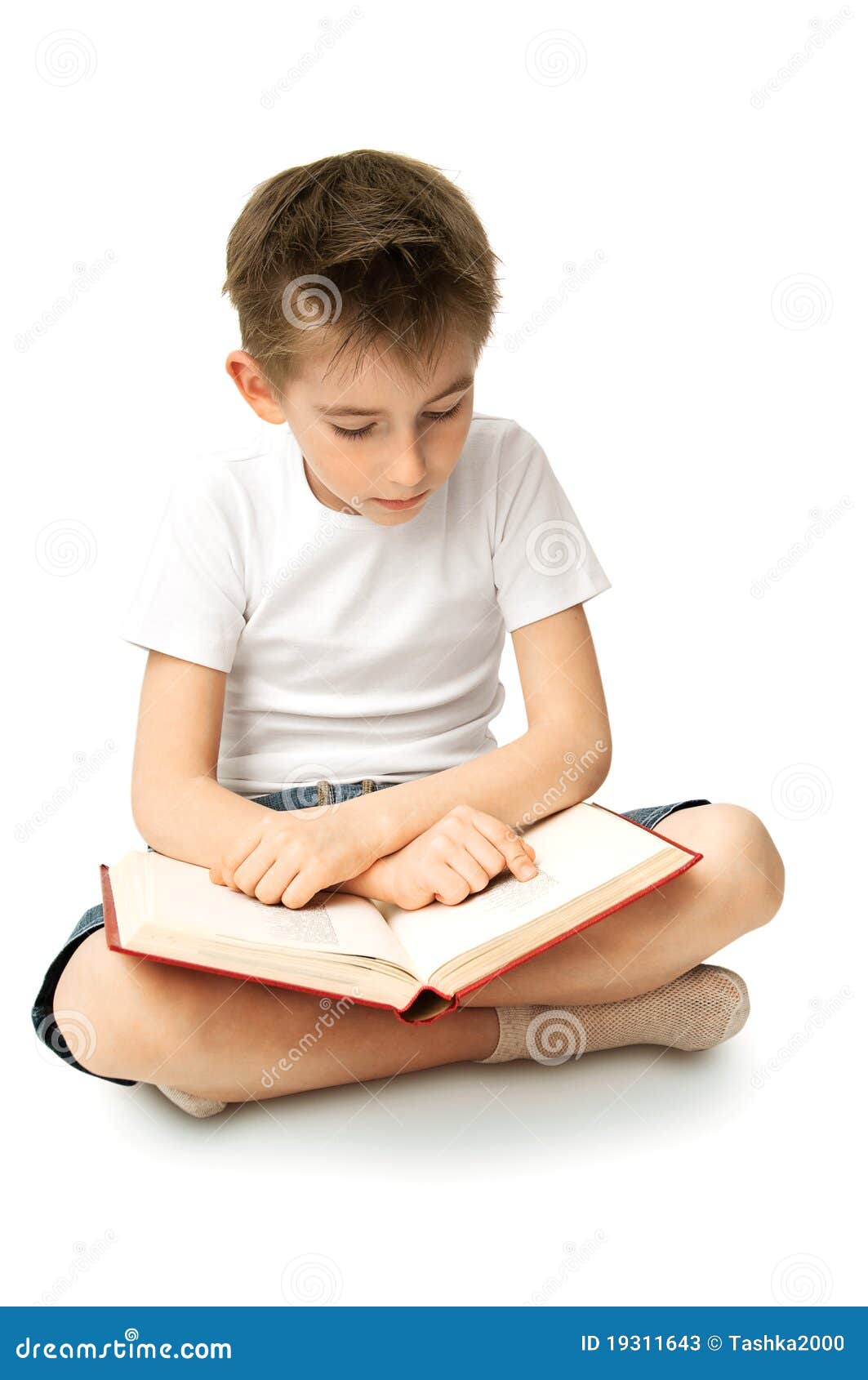 Boy Reading Book stock image. Image of elementary, home - 19311643