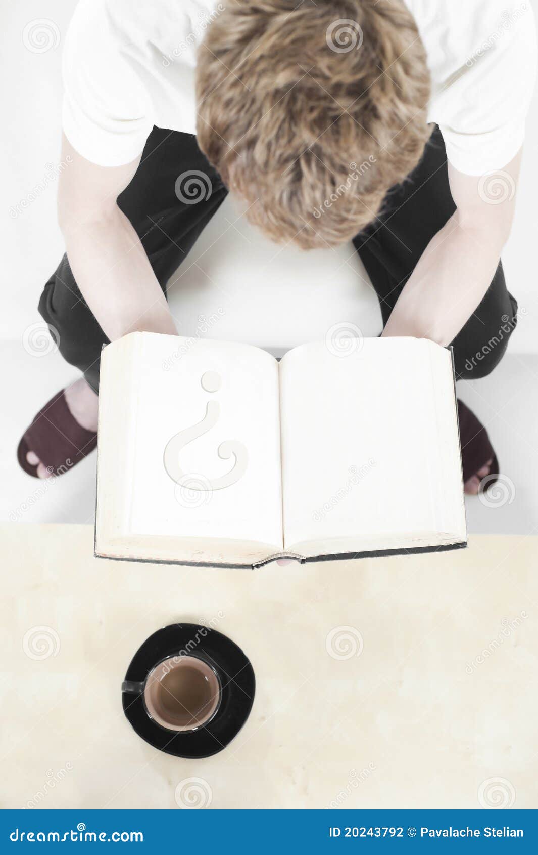 Boy reading a book stock photo. Image of indoor, beautiful - 20243792