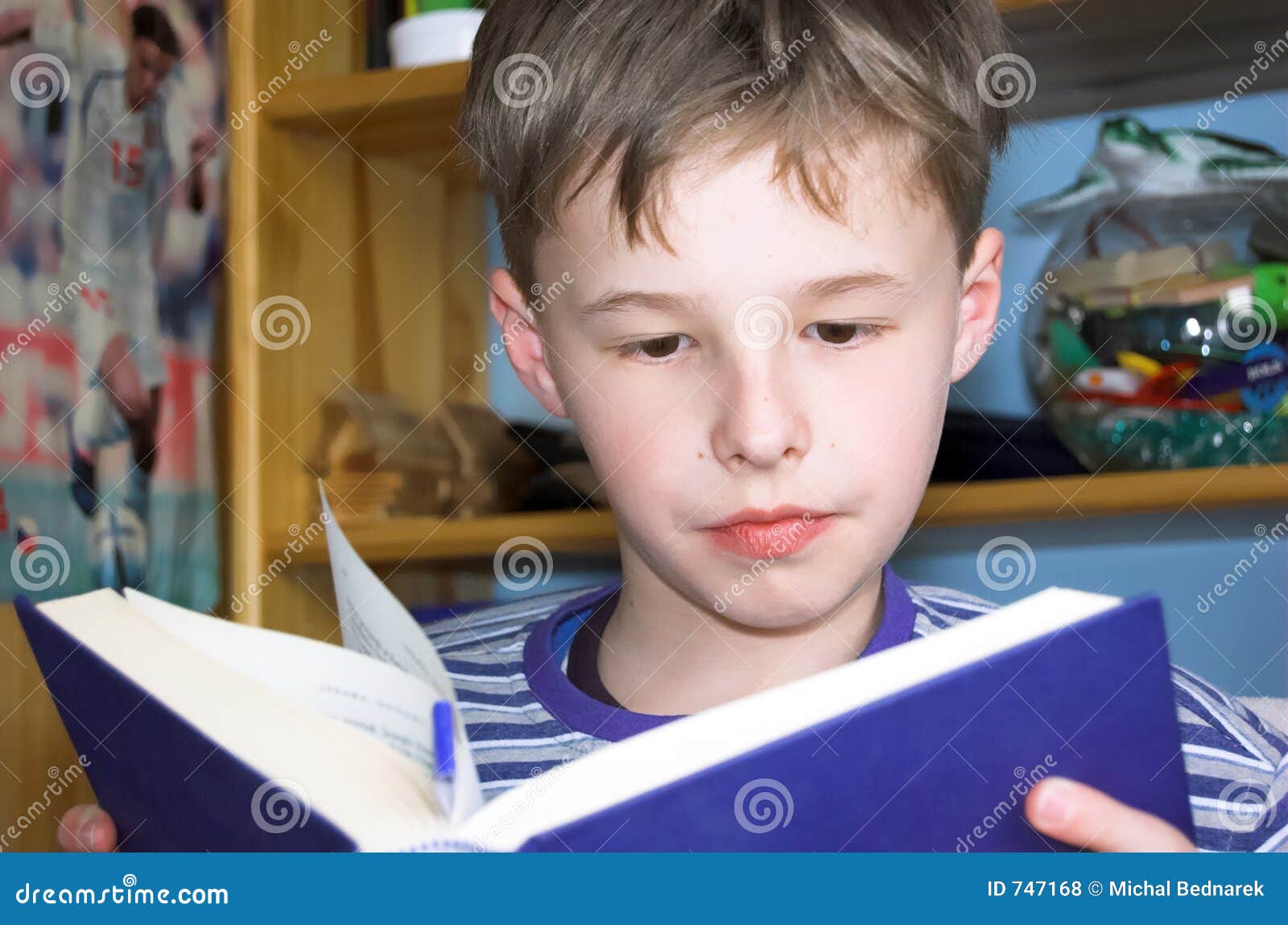 Boy reading book stock photo. Image of learning, reading - 747168