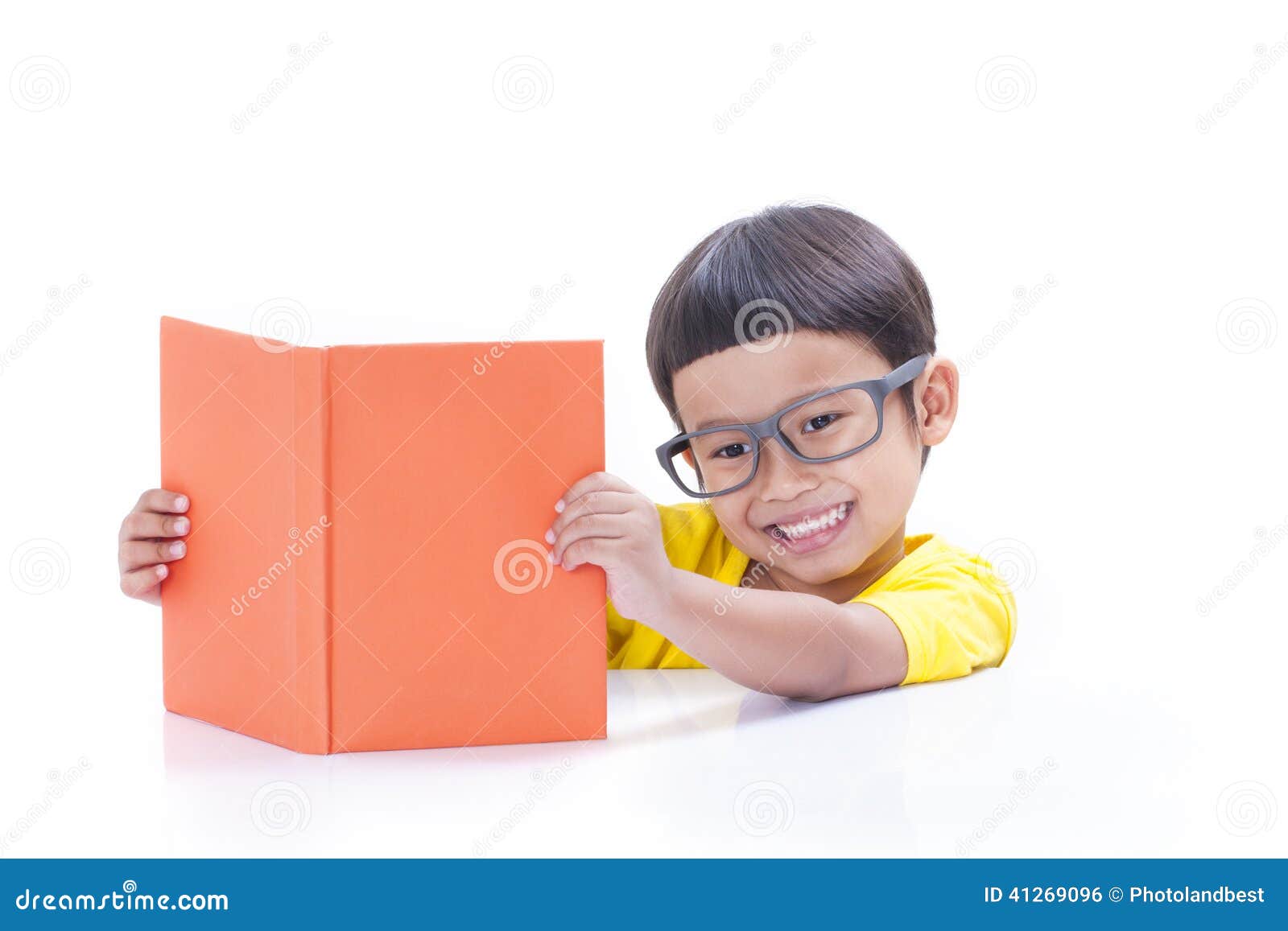 Boy Reading a book stock photo. Image of isolated, childhood - 41269096