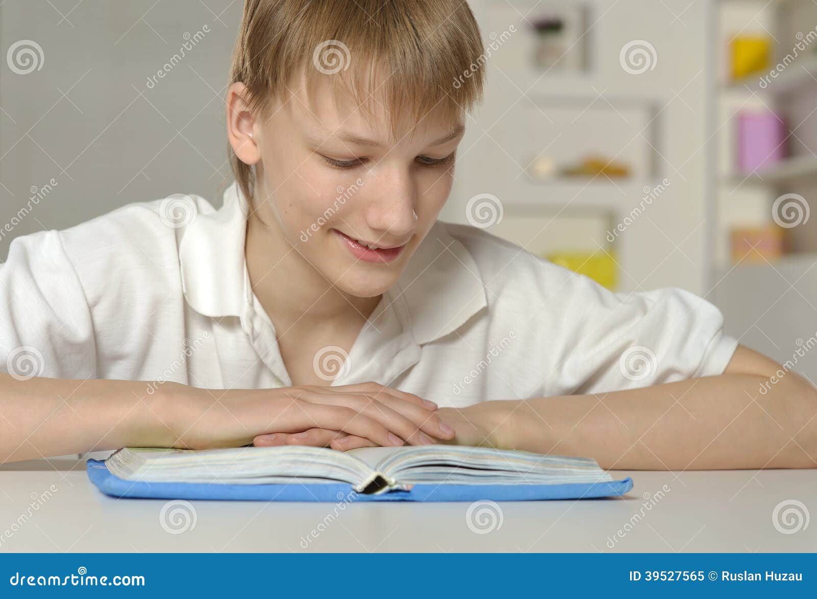 Boy reading a book stock image. Image of natural, relax - 39527565