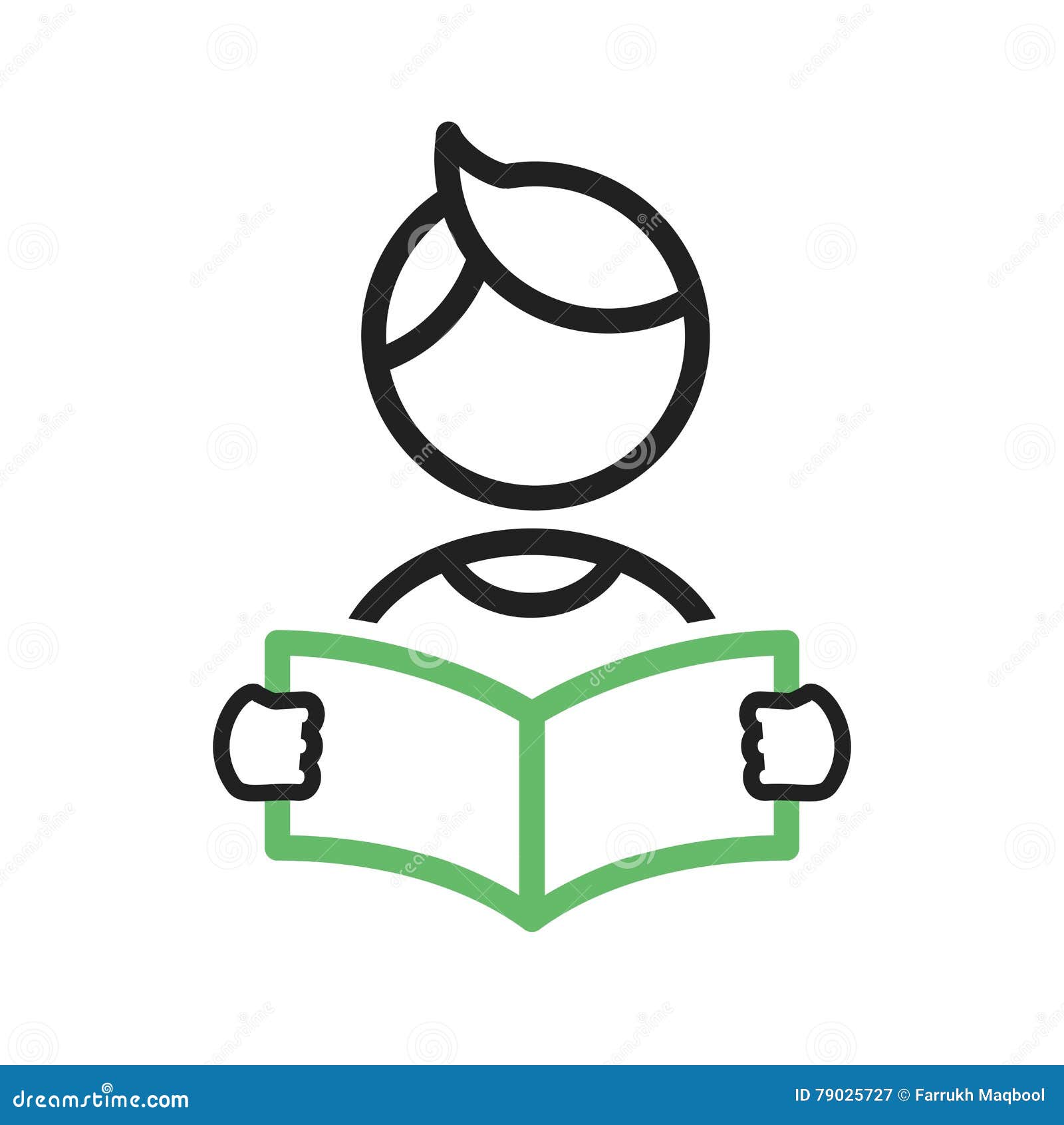 Boy Reading stock vector. Illustration of concept, learning - 79025727