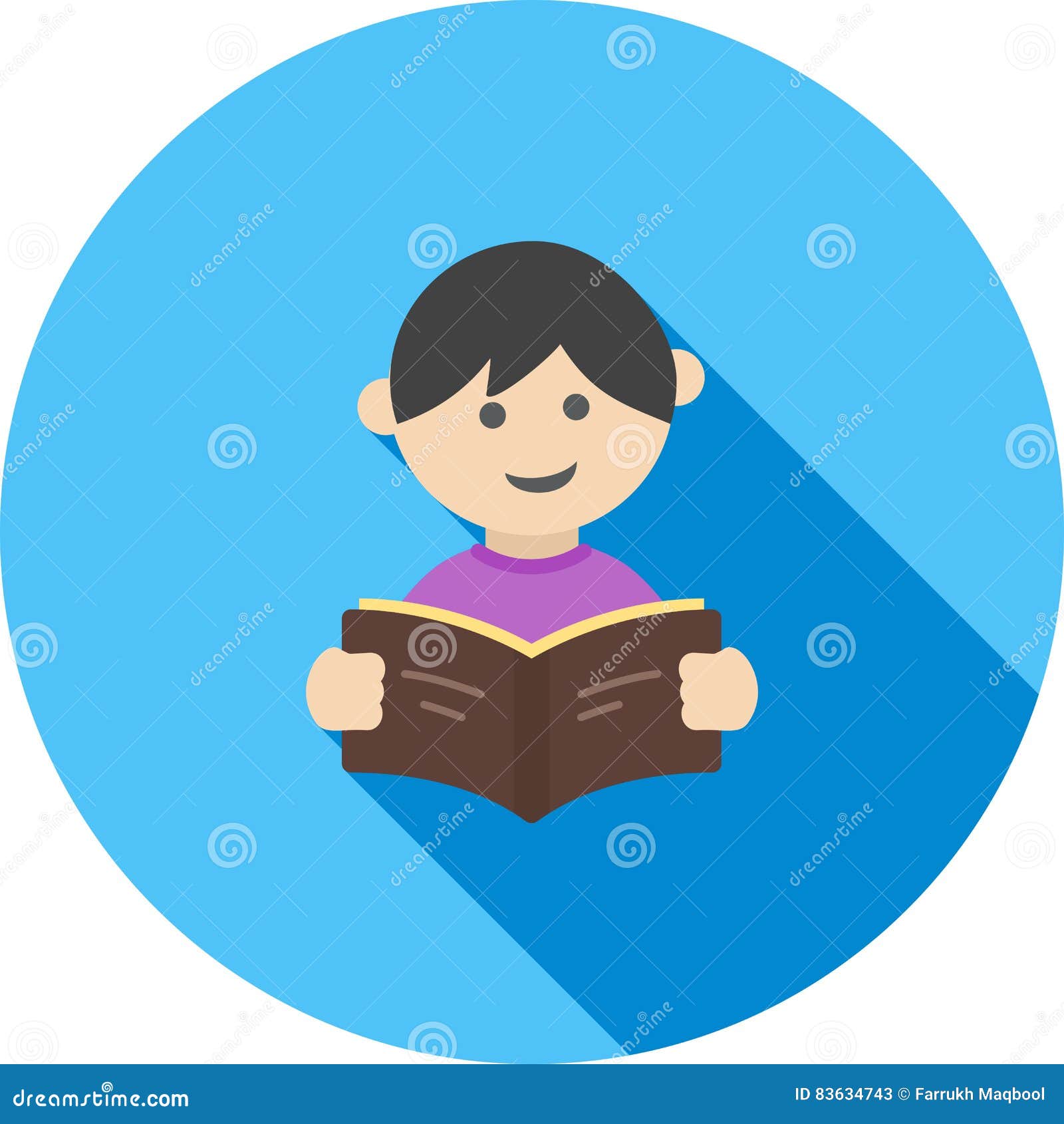 Boy Reading stock vector. Illustration of concept, book - 83634743